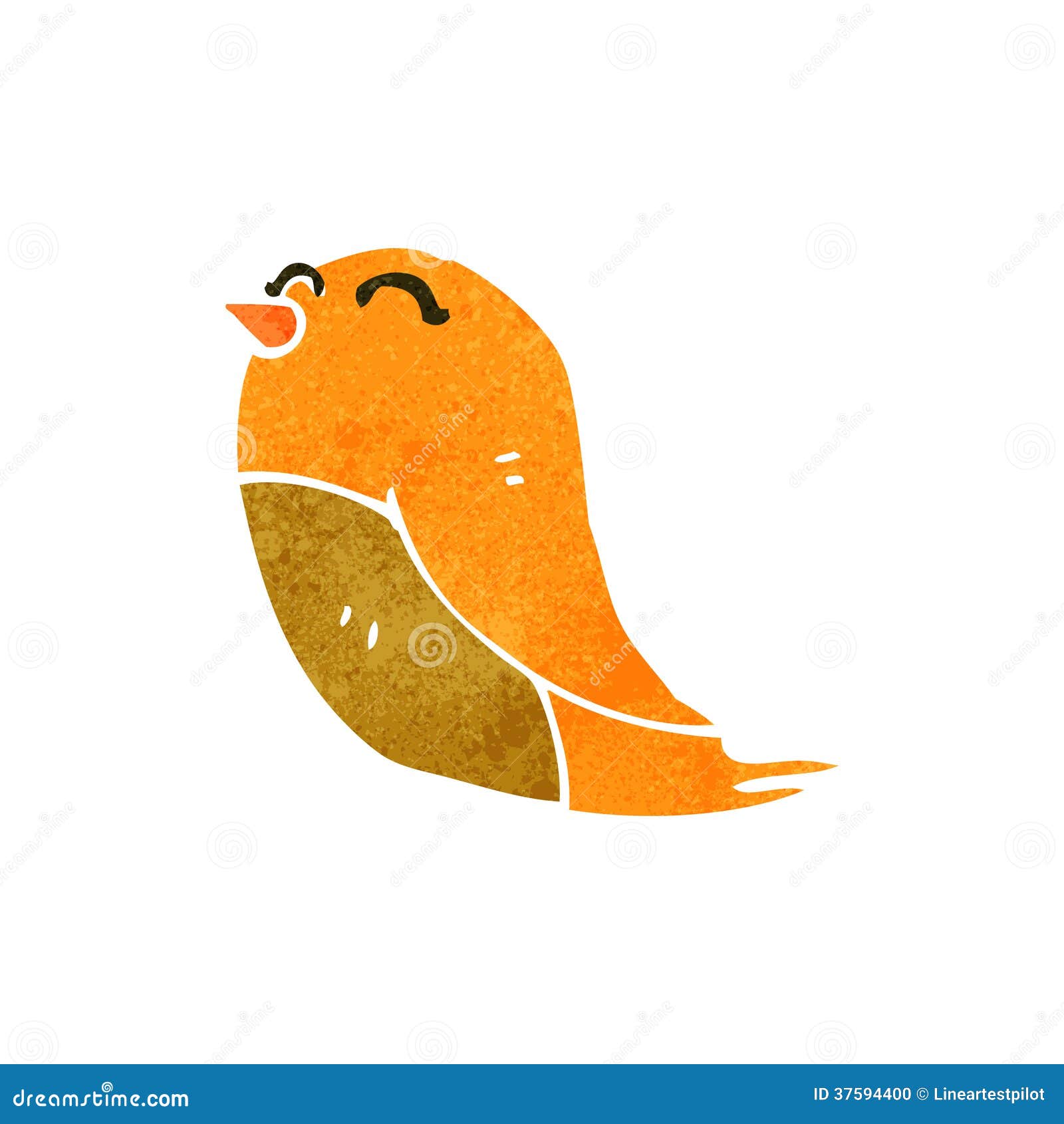 Retro cartoon bird stock vector. Illustration of bird - 37594400