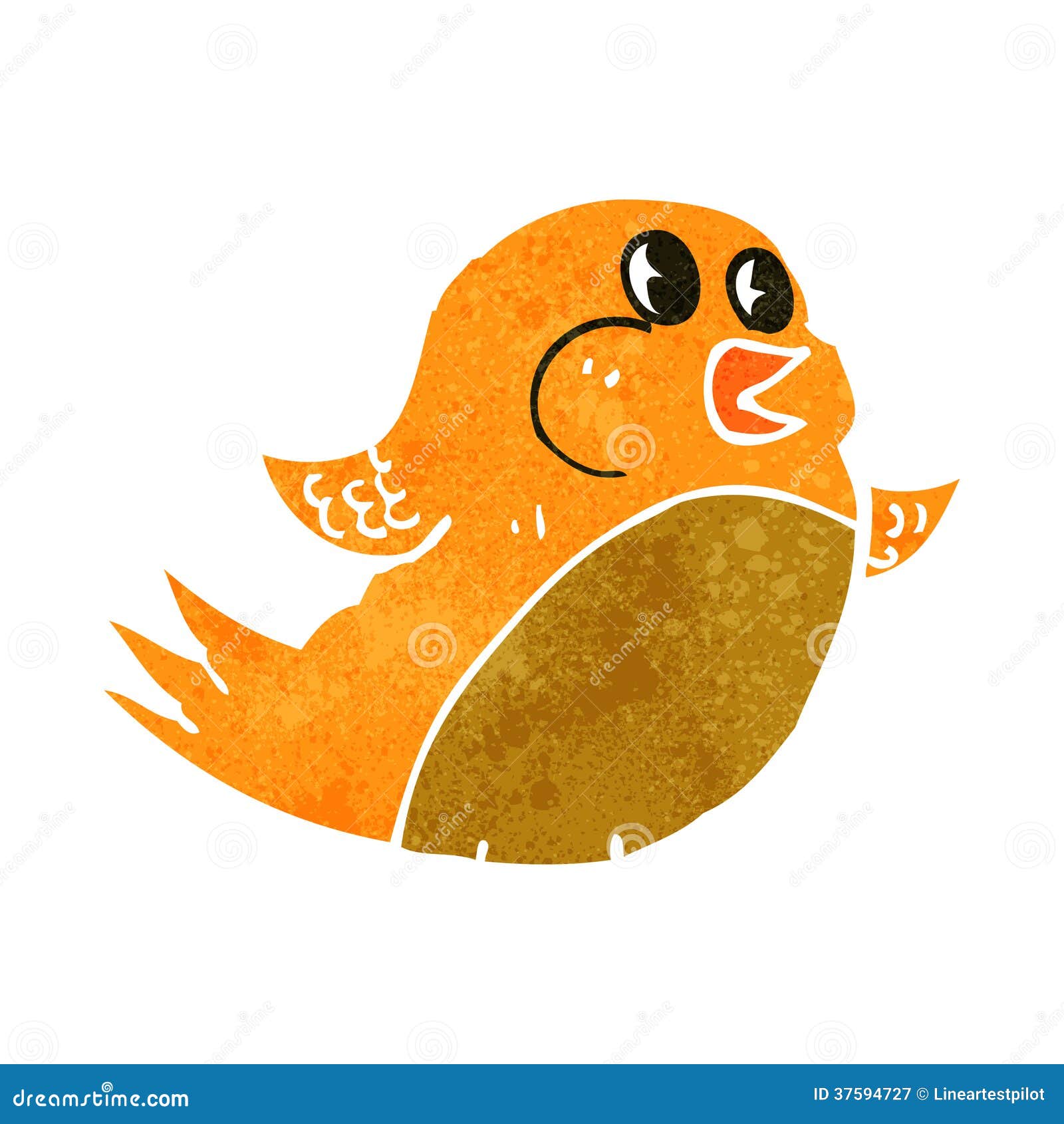 Retro cartoon bird stock vector. Illustration of grunge - 37594727