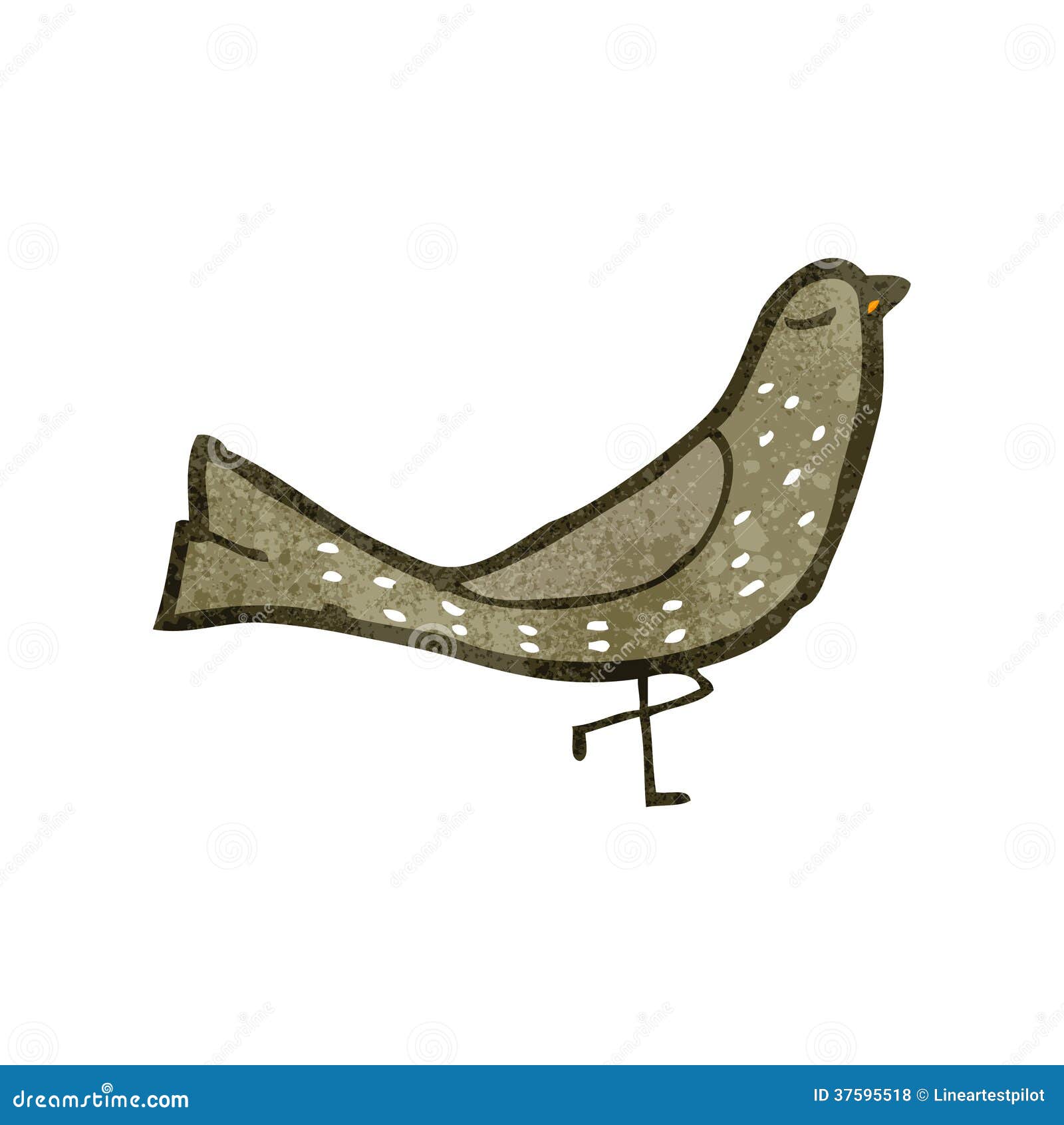 Retro cartoon bird stock vector. Illustration of colorful - 37595518