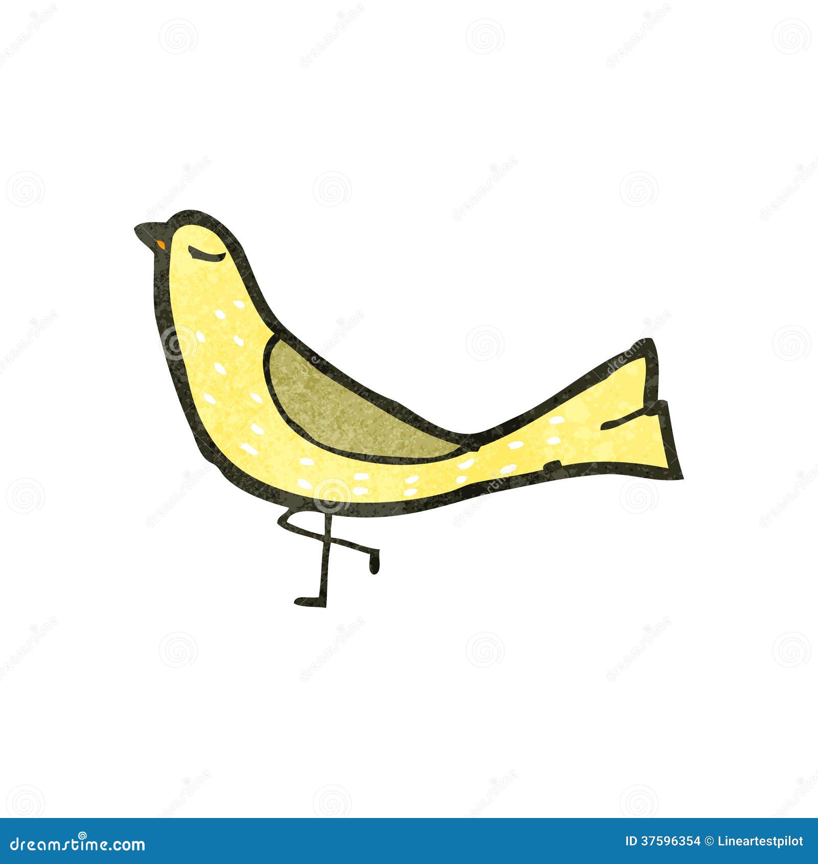 Retro cartoon bird stock illustration. Illustration of retro - 37596354