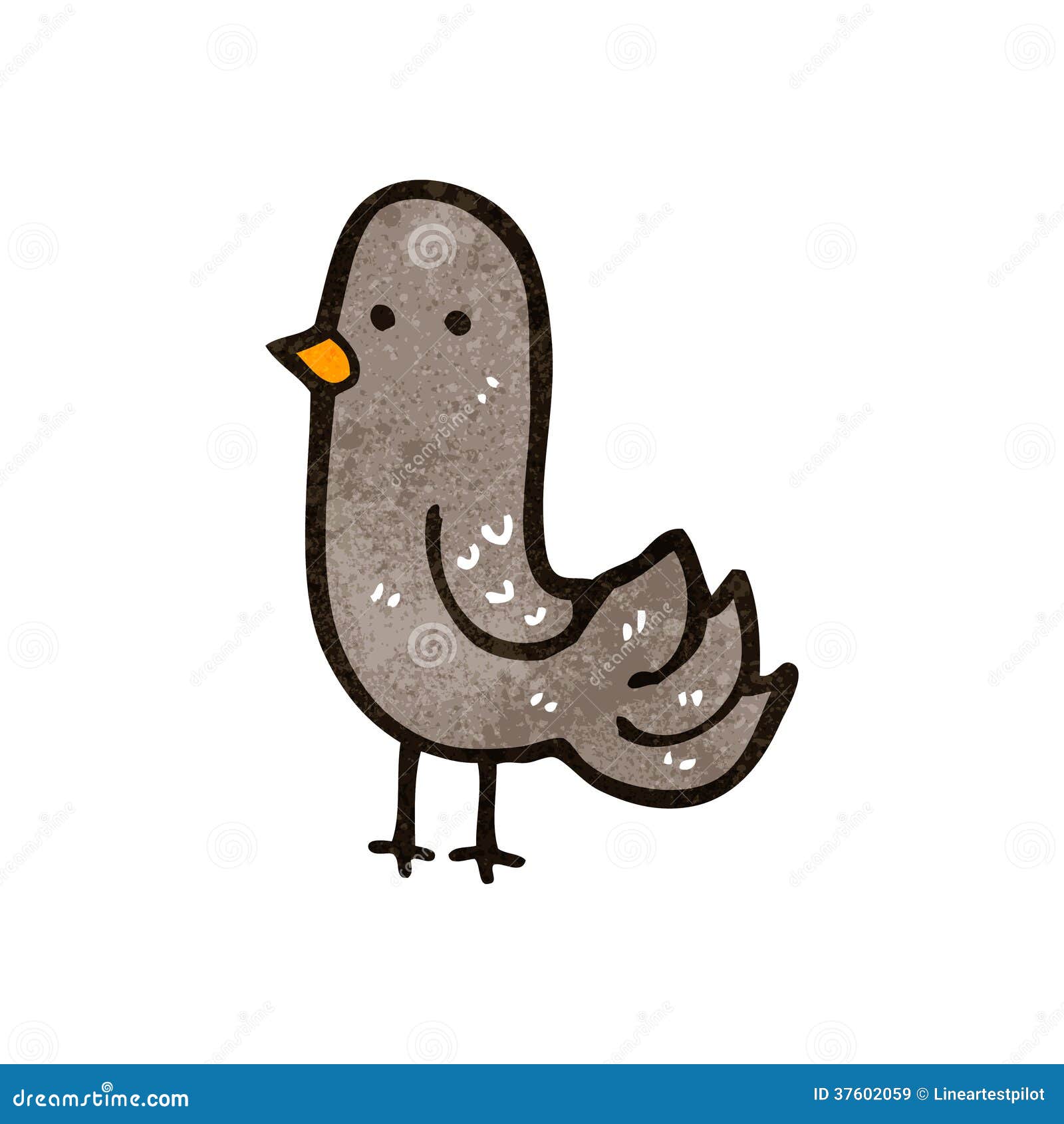 Retro cartoon bird stock illustration. Illustration of bird - 37602059