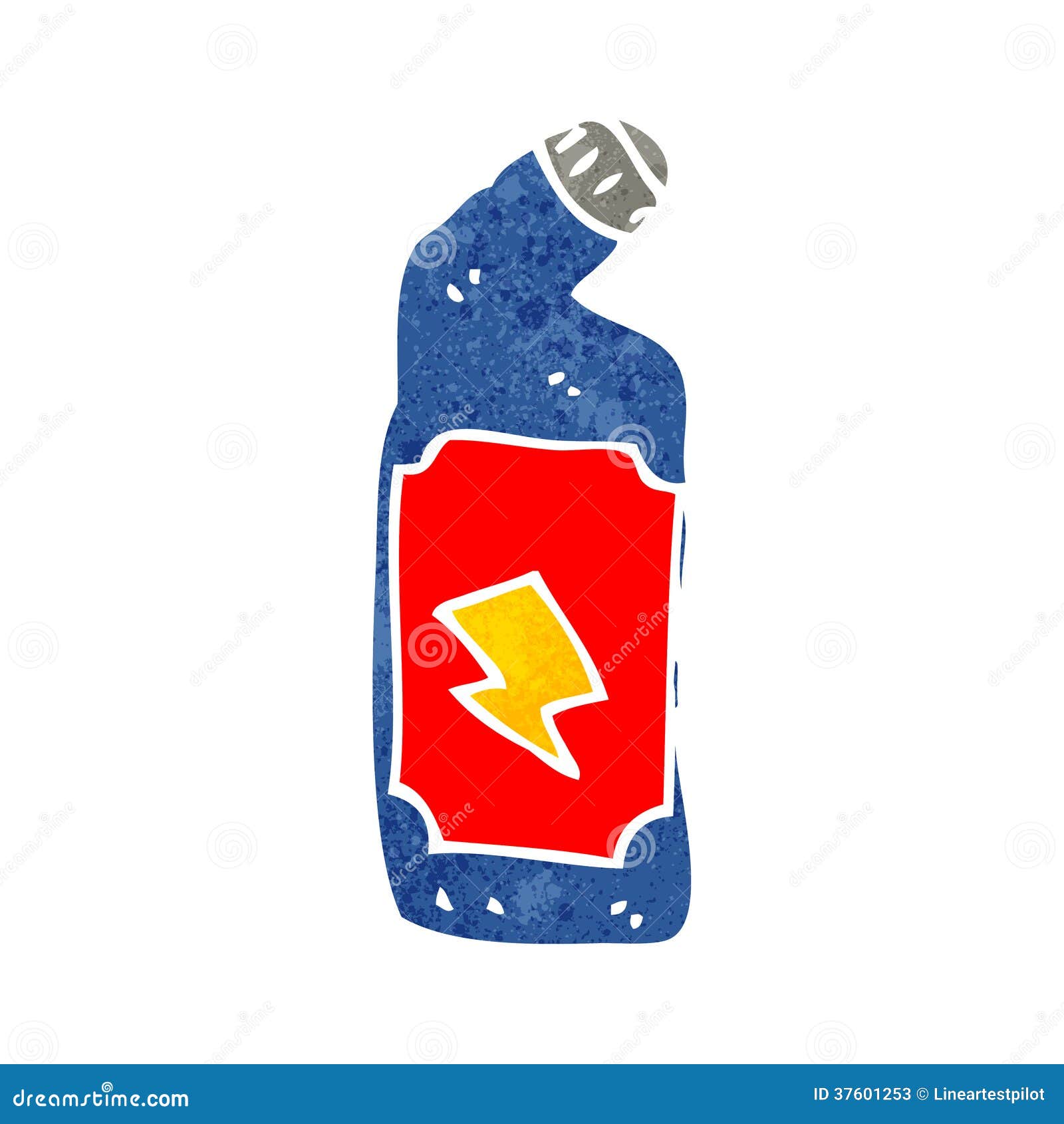 Retro Cartoon Bleach Bottle Stock Illustration - Illustration of ...
