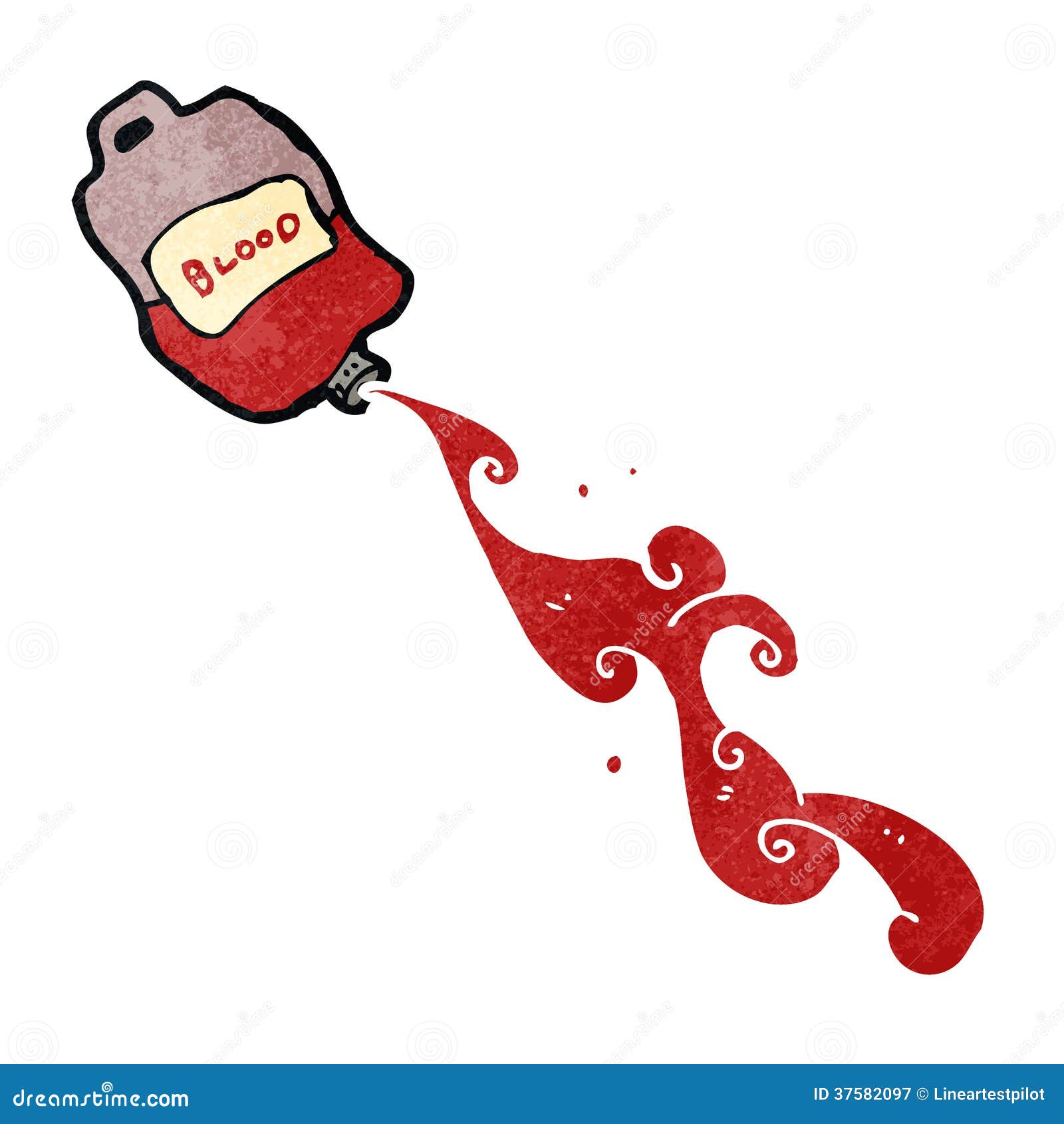 Retro cartoon blood bag stock vector. Illustration of blood - 37582097