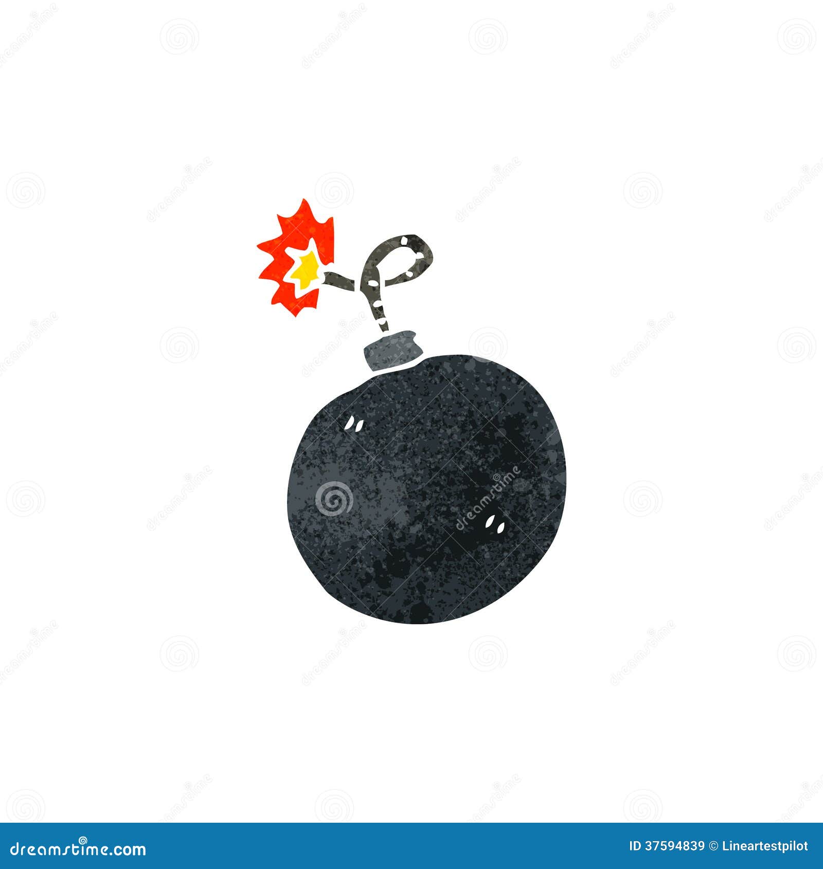 Retro cartoon bomb stock vector. Illustration of fashioned - 37594839