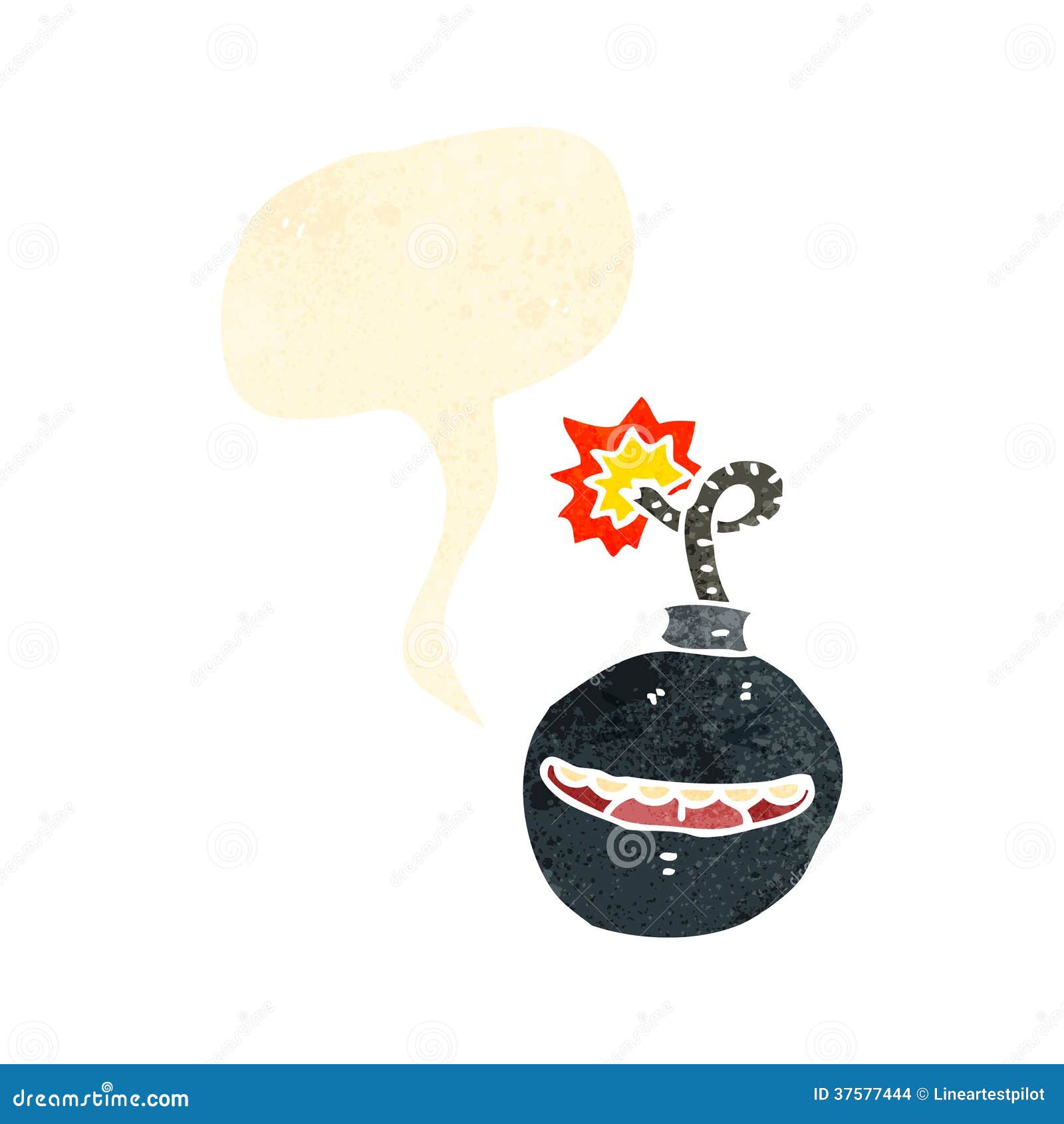 Retro Cartoon Bomb with Face, Stock Vector - Illustration of ...