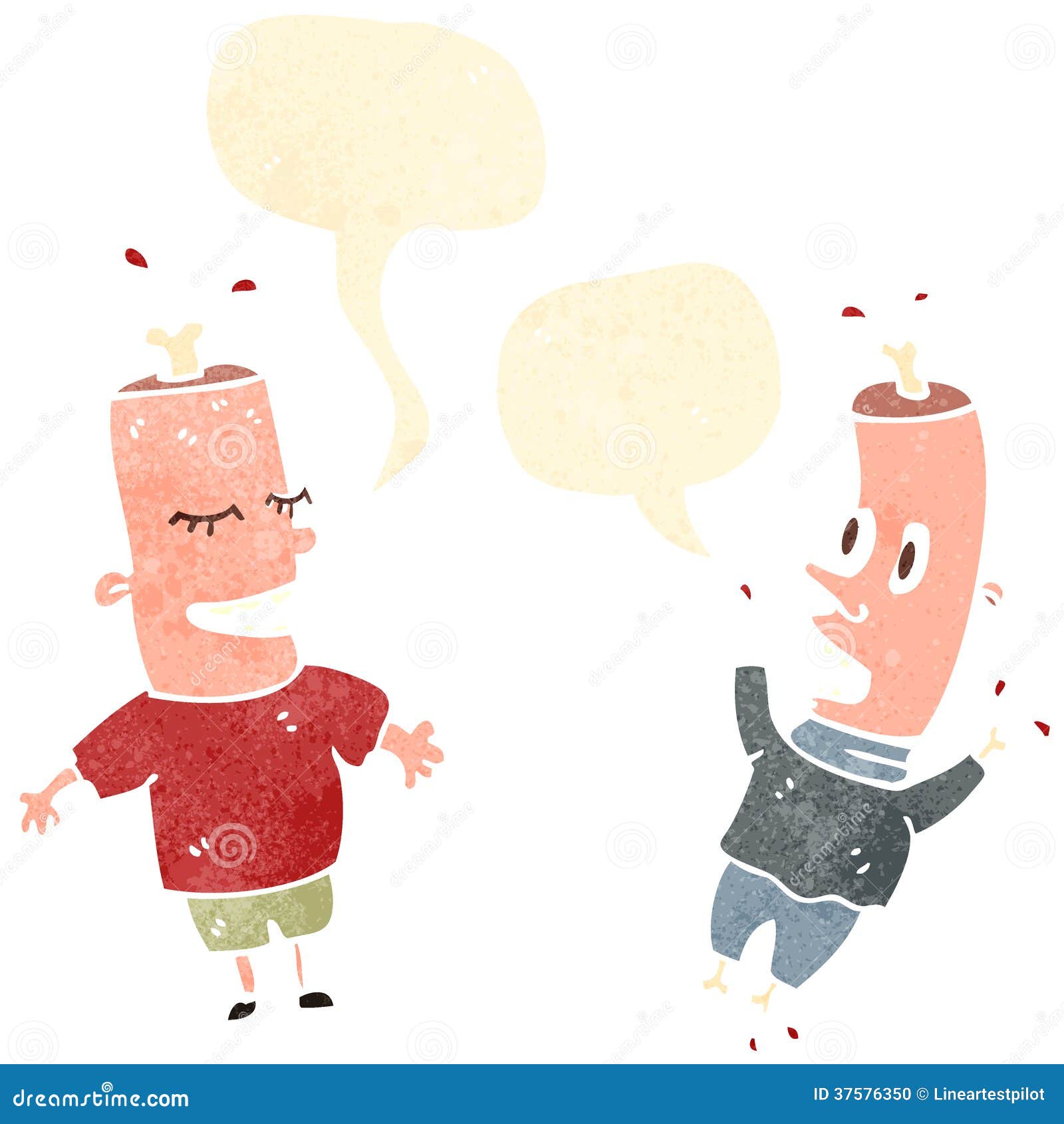 Retro cartoon boneheads stock vector. Illustration of drawing - 37576350
