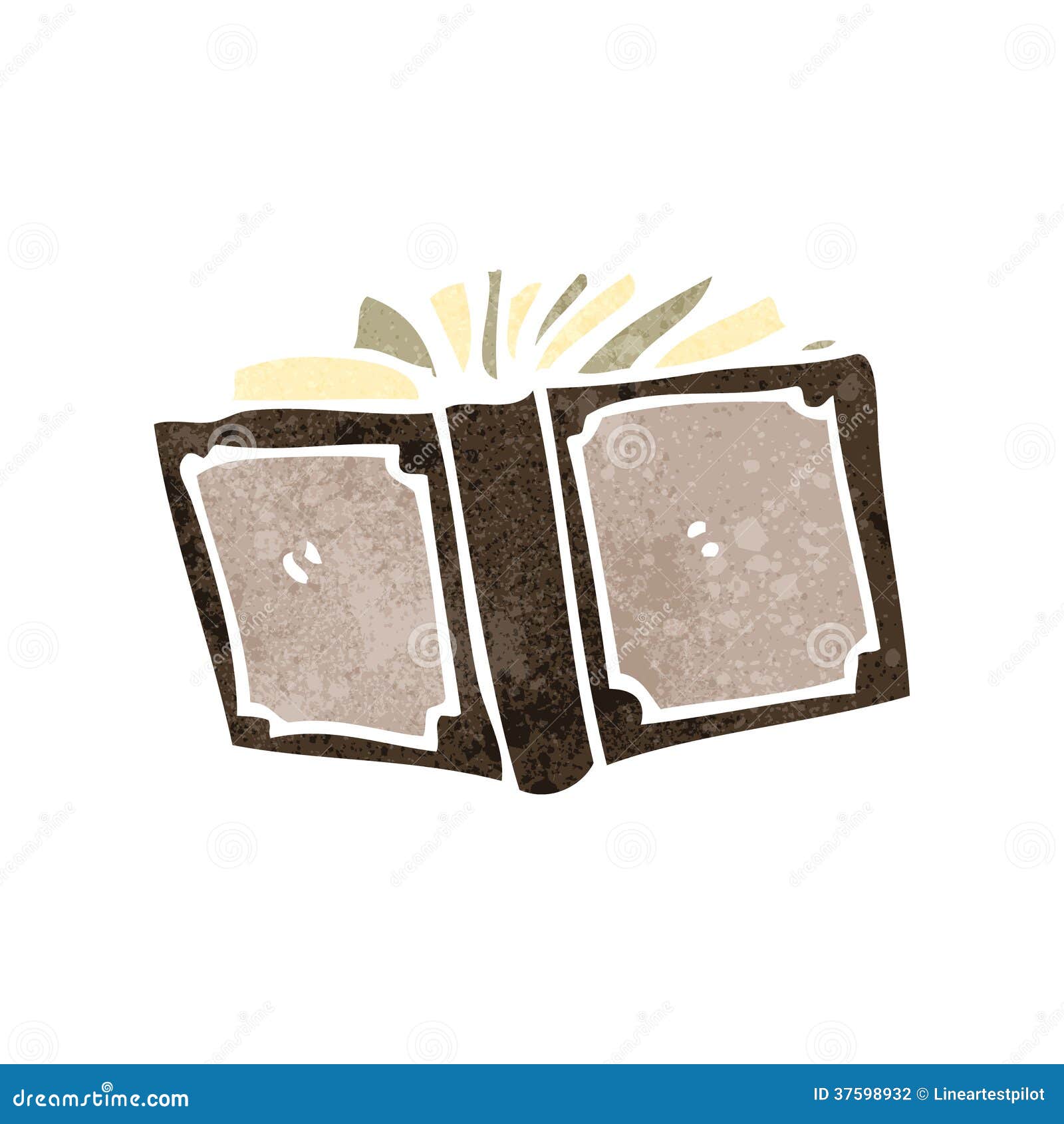 Retro cartoon book stock vector. Illustration of open - 37598932