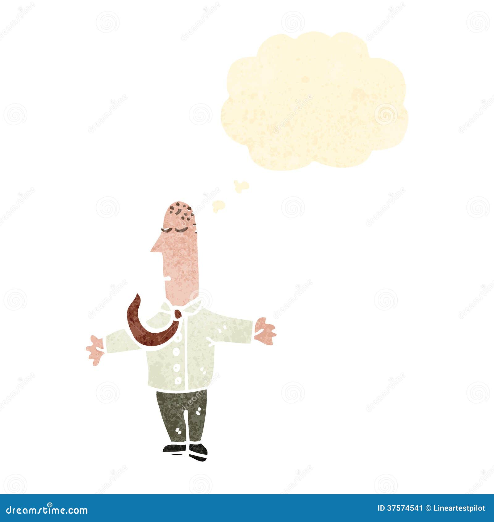 Retro Cartoon Boring Office Man Stock Vector - Illustration of ...