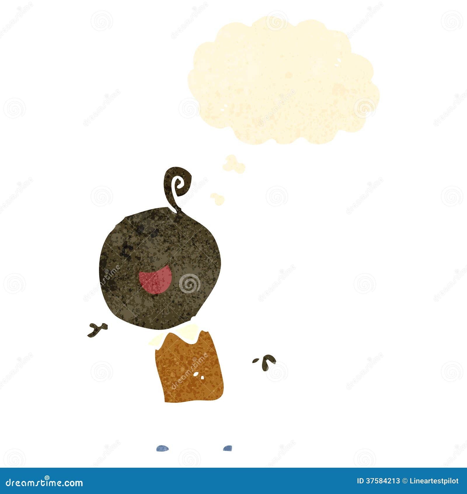 Retro Cartoon Boy Calling Out Stock Illustration - Illustration of ...