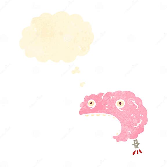 Retro cartoon brain stock vector. Illustration of drawn - 37571933