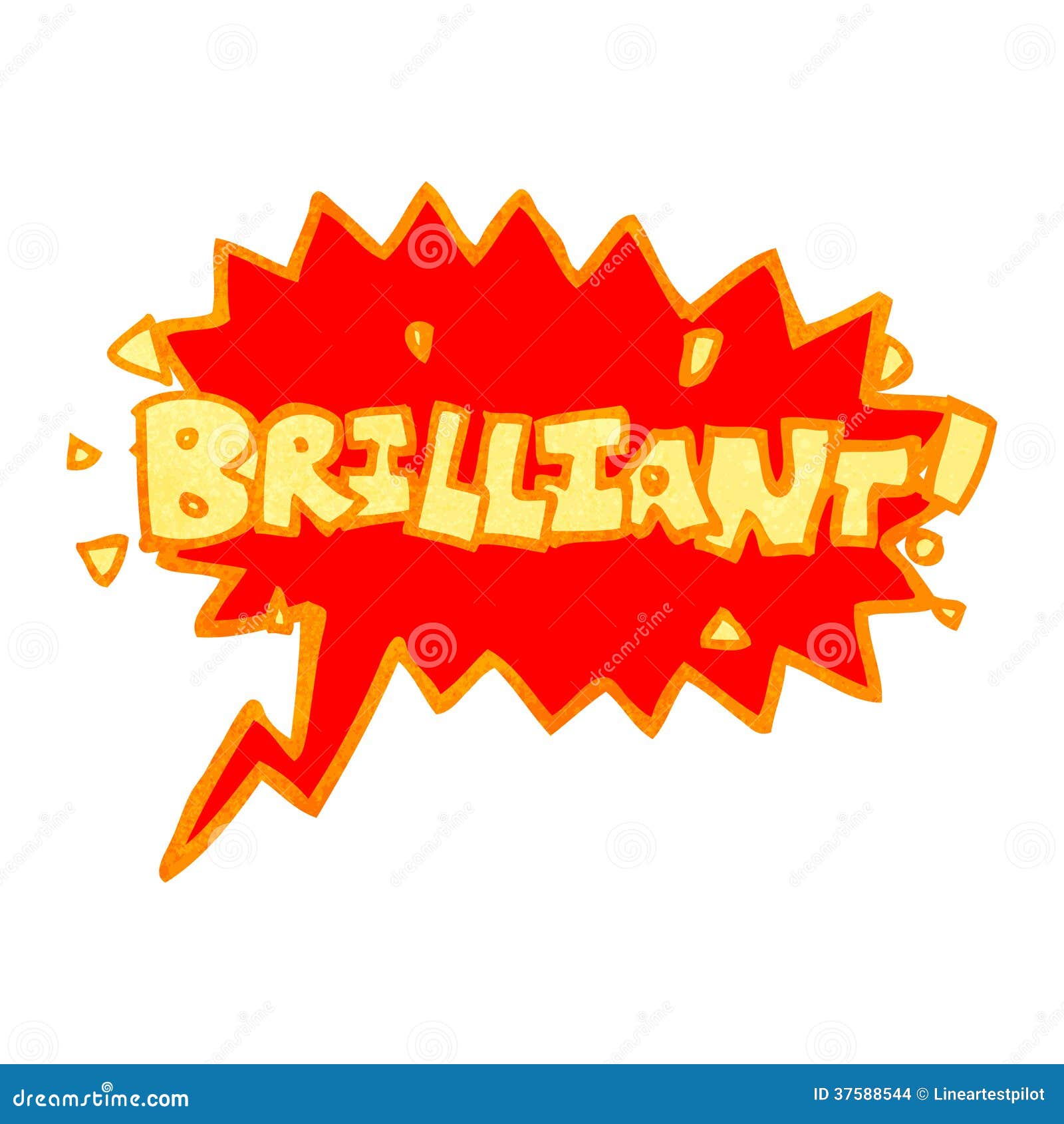 Retro Cartoon Brilliant Comic Book Shout Stock Vector - Illustration of ...