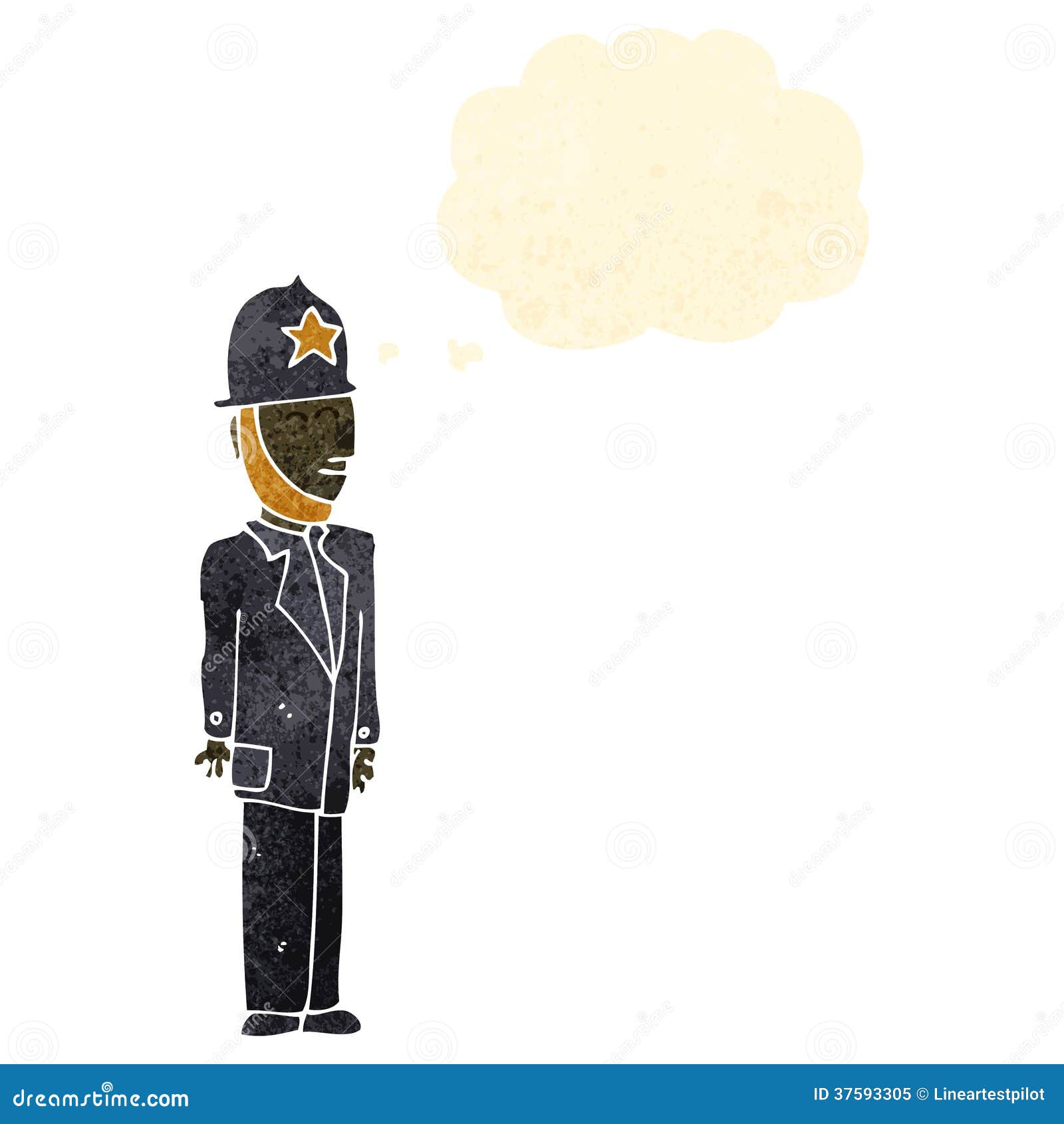Retro Cartoon British Policeman Stock Vector - Illustration of retro ...