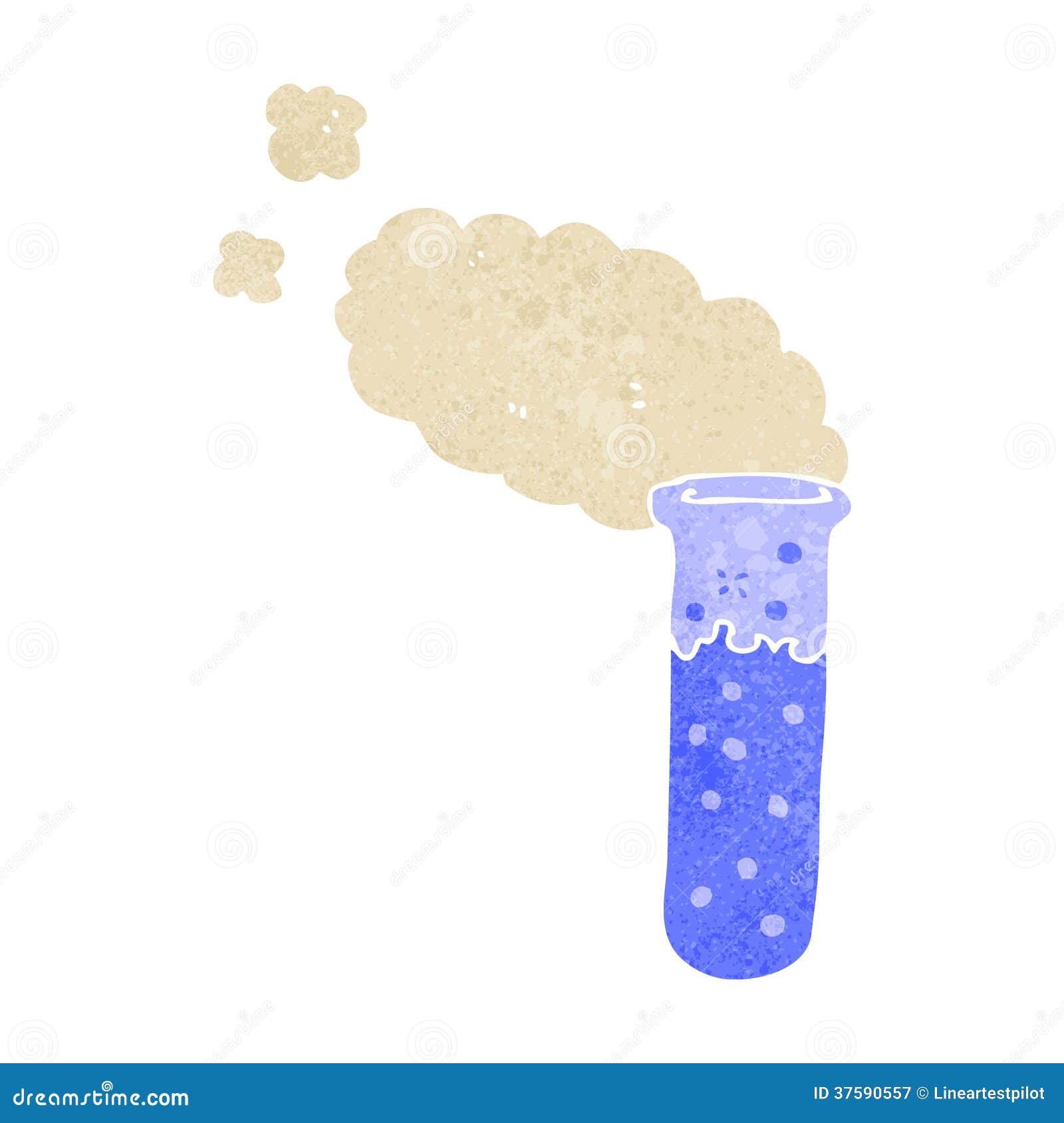 Retro Cartoon Bubbling Test Tube Stock Vector - Illustration of ...