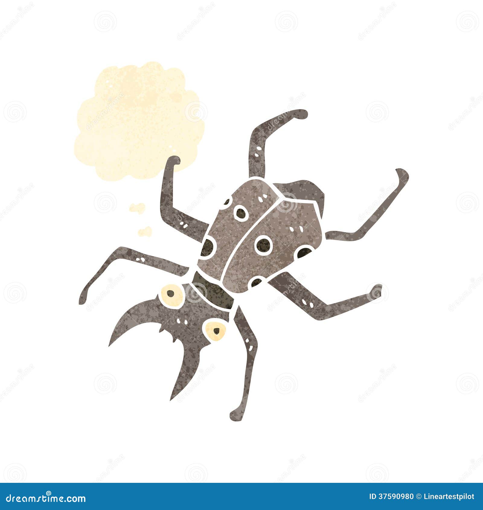Retro cartoon bug stock vector. Illustration of drawn - 37590980