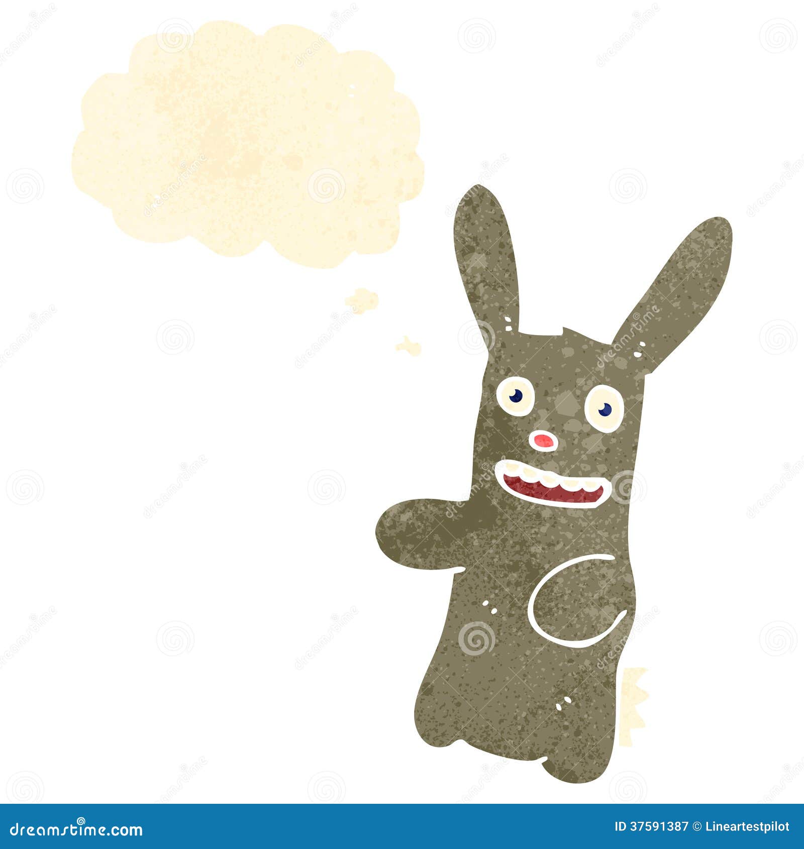 Retro cartoon bunny rabbit stock vector. Illustration of cute - 37591387