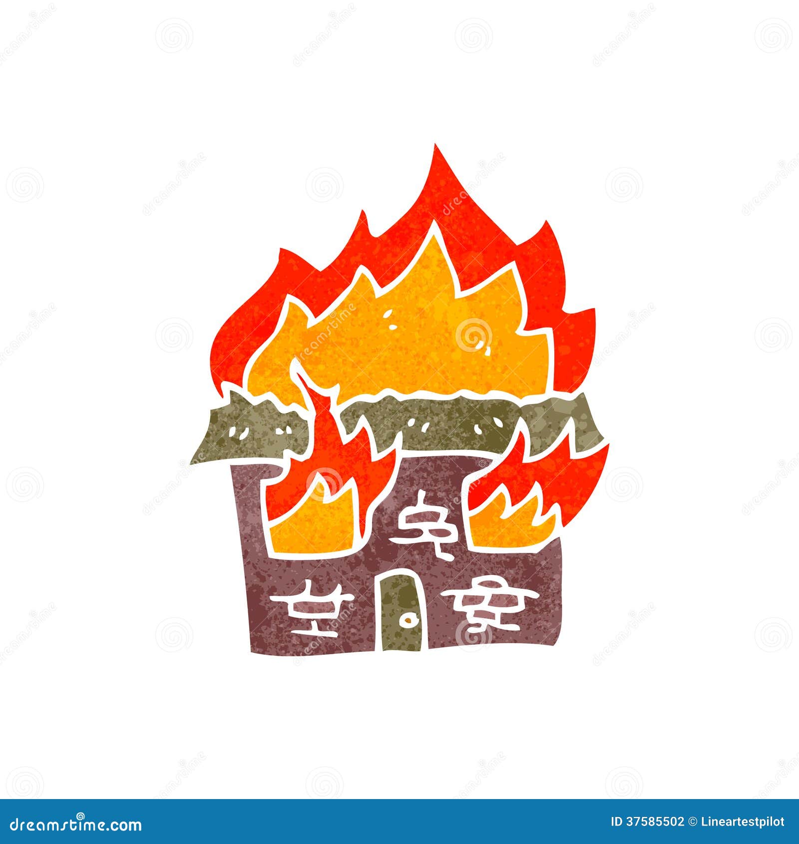 Burning Building Cartoon