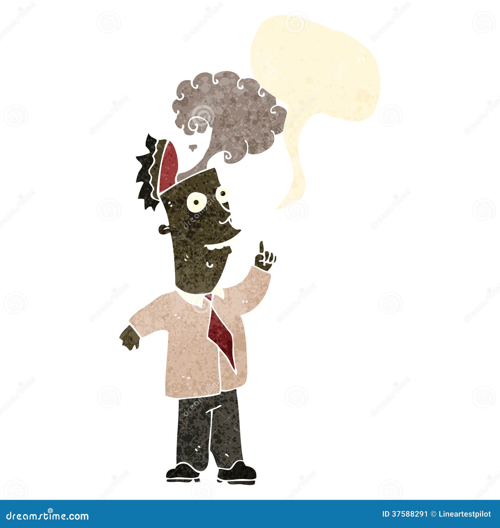 Man Overheated Brain Icon, Cartoon Style Royalty-Free Illustration ...