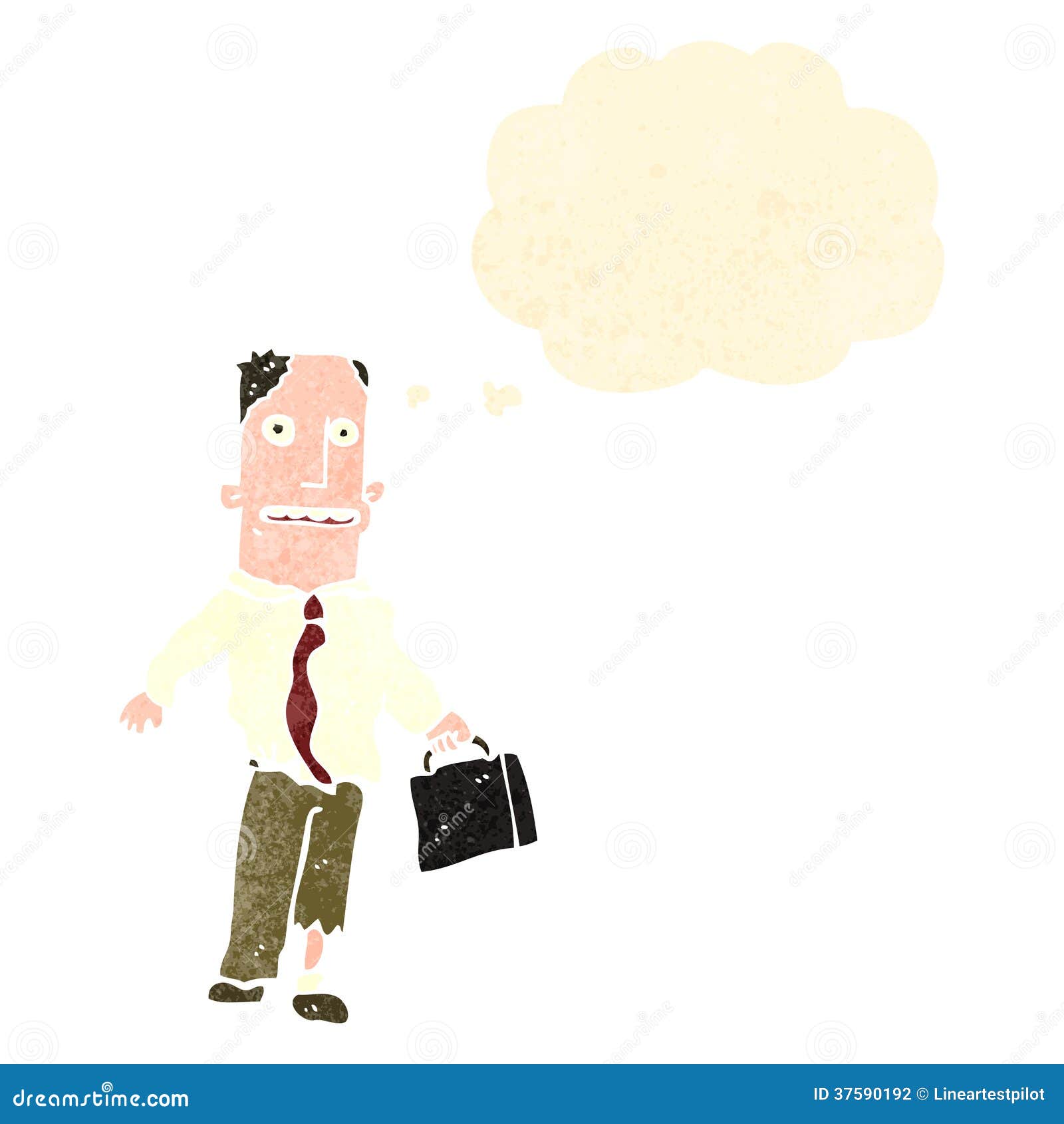 Retro Cartoon Businessman in Torn Clothes Stock Vector - Illustration ...