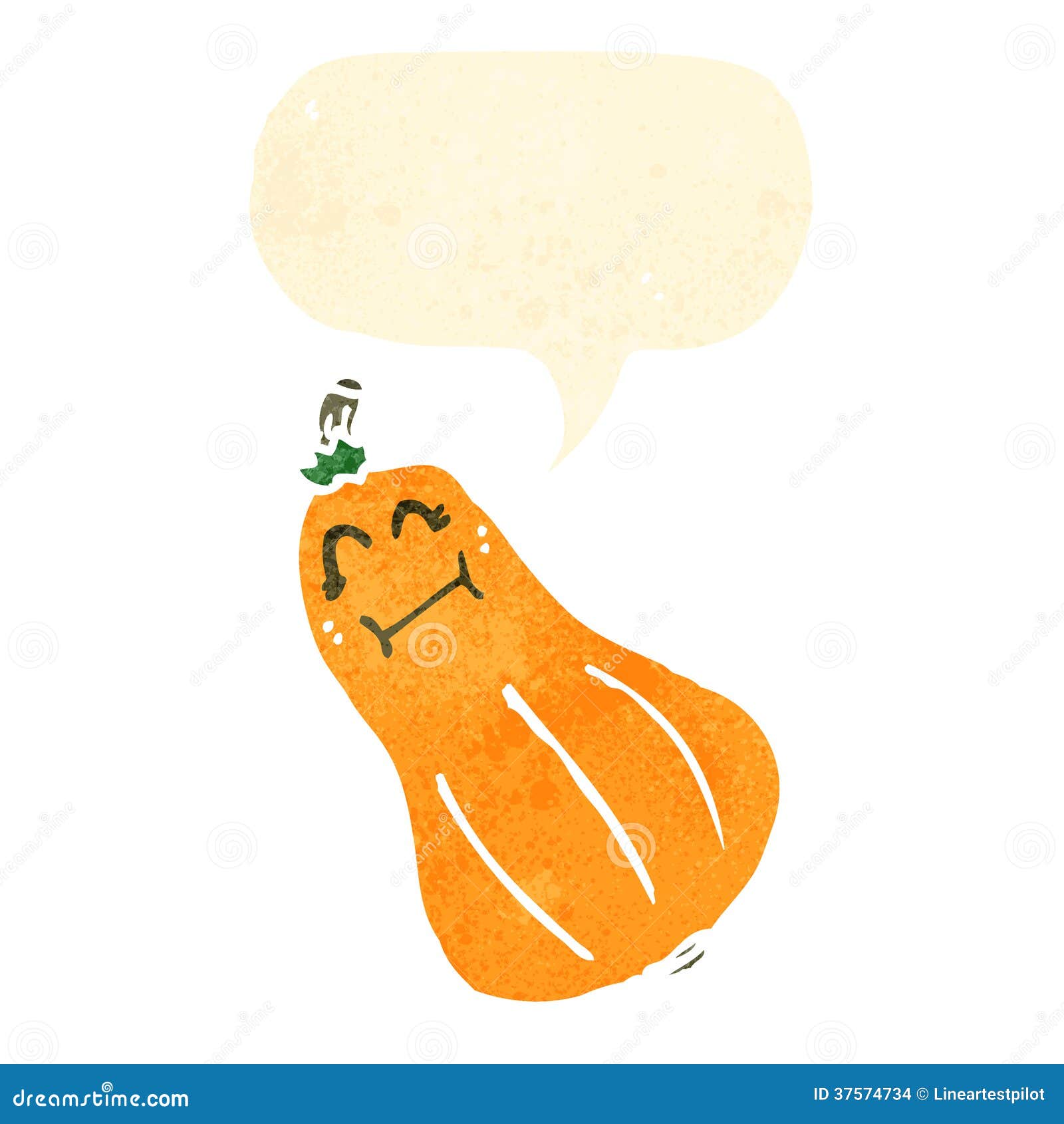 Retro Cartoon Butternut Squash Stock Vector - Illustration of funny ...