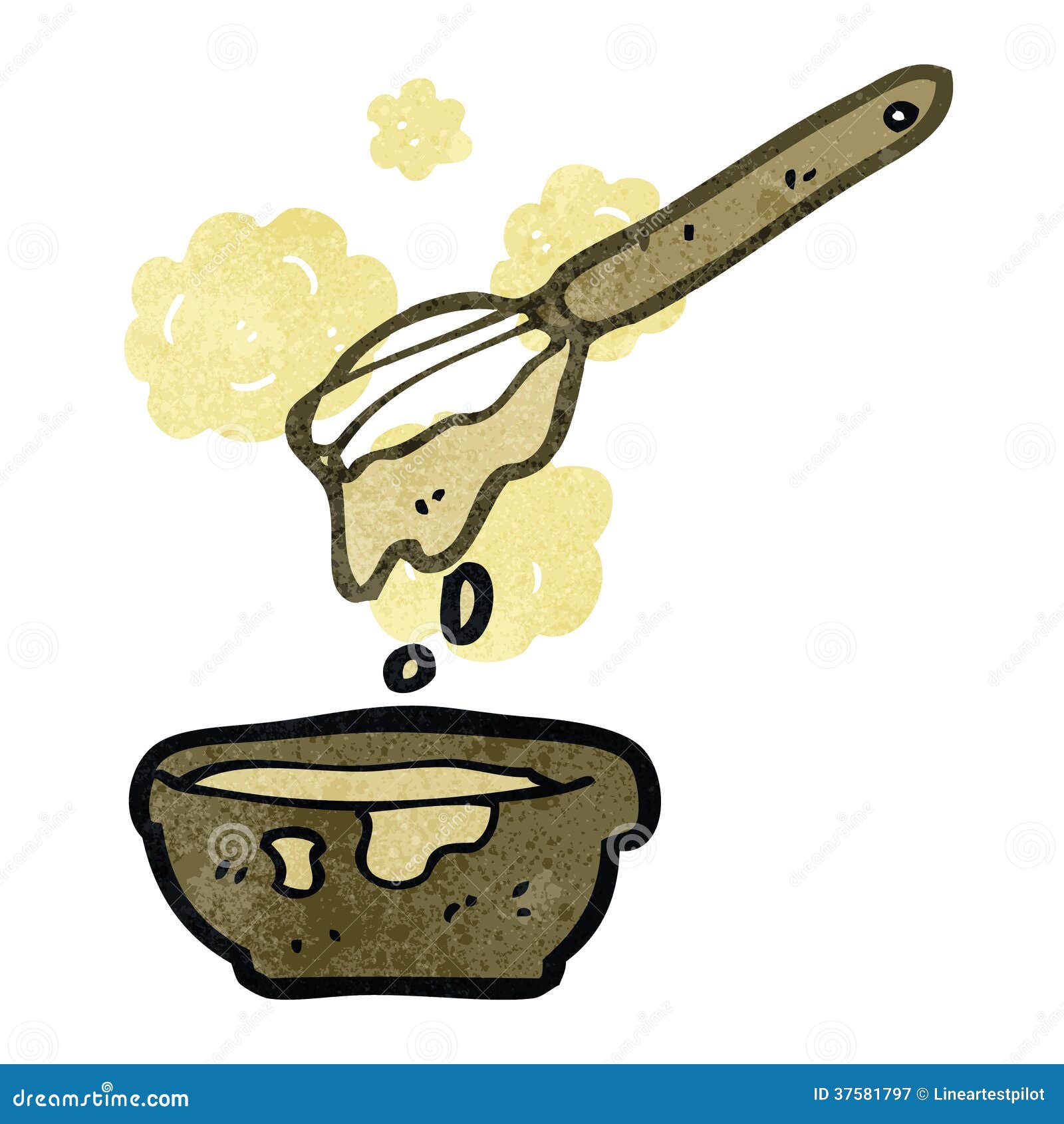 Retro cartoon cake mixture stock vector. Illustration of grunge - 37581797