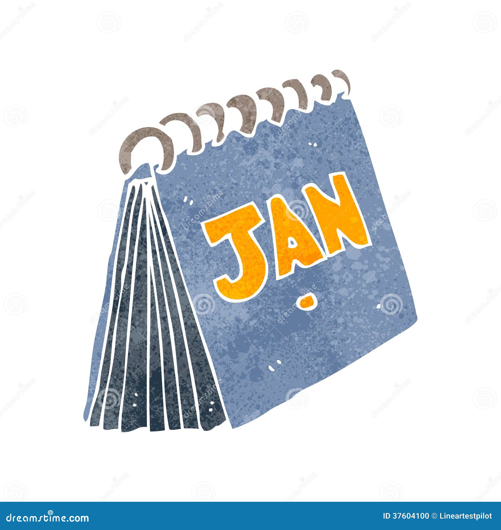 Retro cartoon calendar stock illustration. Illustration of artwork ...