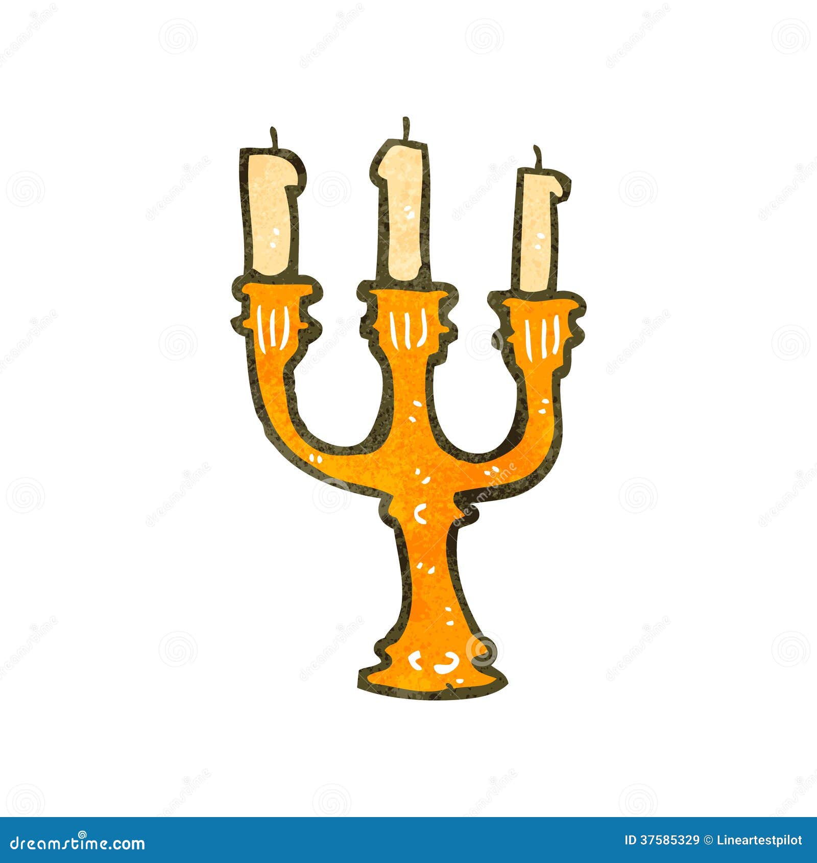 Retro cartoon candlestick stock vector. Illustration of crazy - 37585329