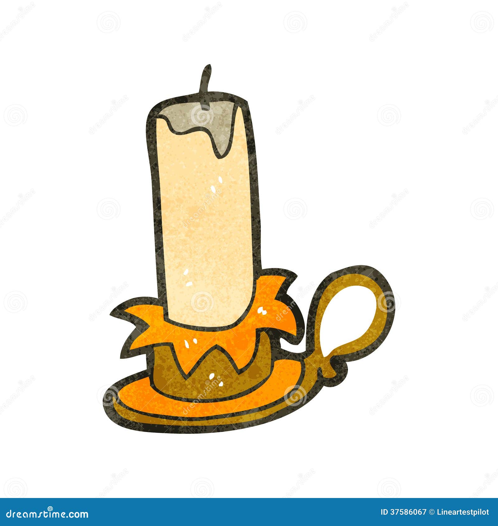 Retro cartoon candlestick stock vector. Illustration of crazy - 37586067