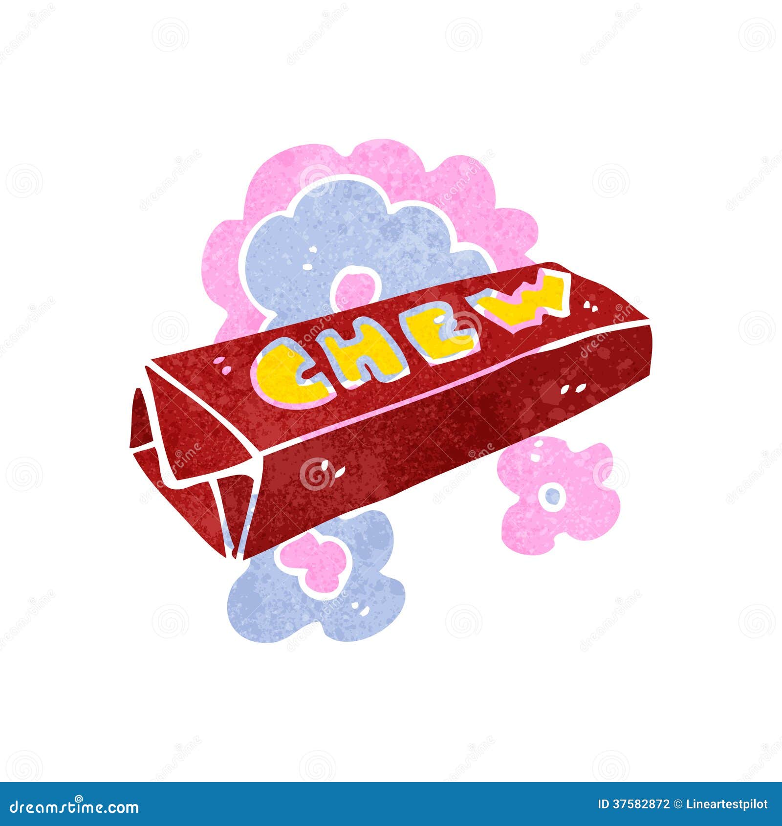 Retro Cartoon Candy Chew Bar Stock Vector - Illustration of cartoon ...
