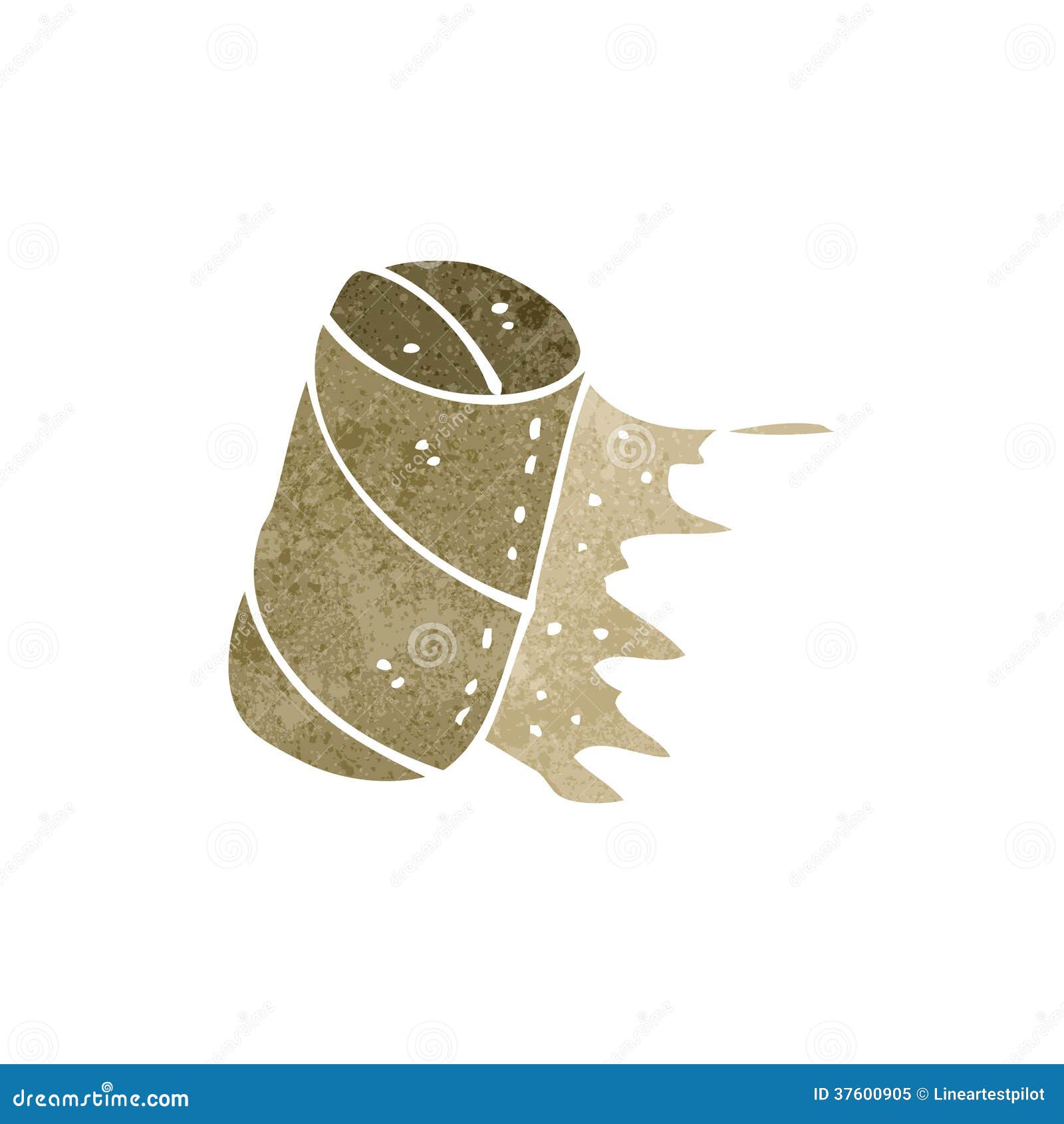 Retro Cartoon Cardboard Roll Stock Vector - Illustration of drawn ...