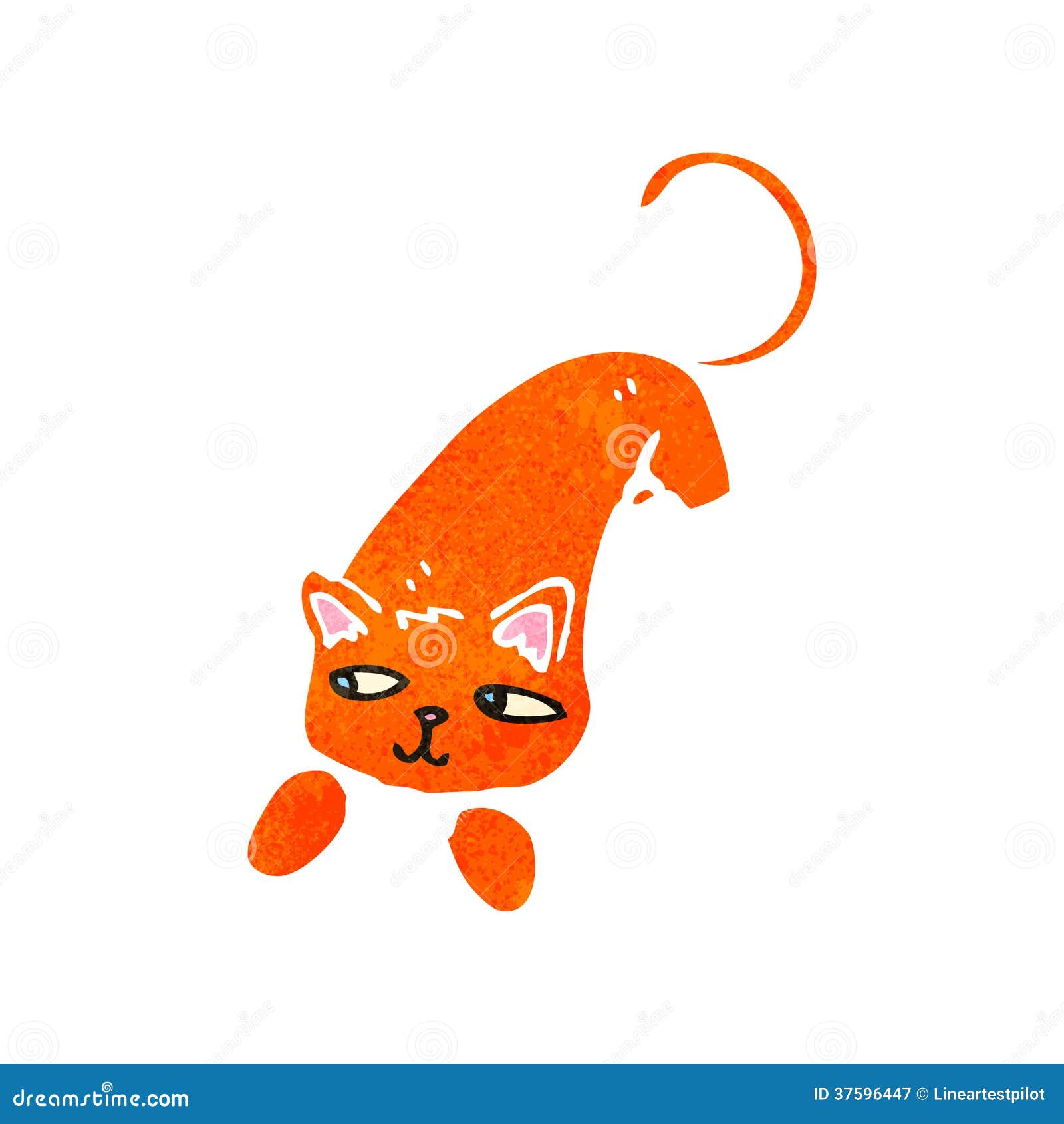 Retro cartoon cartoon cat stock illustration. Illustration of drawn ...