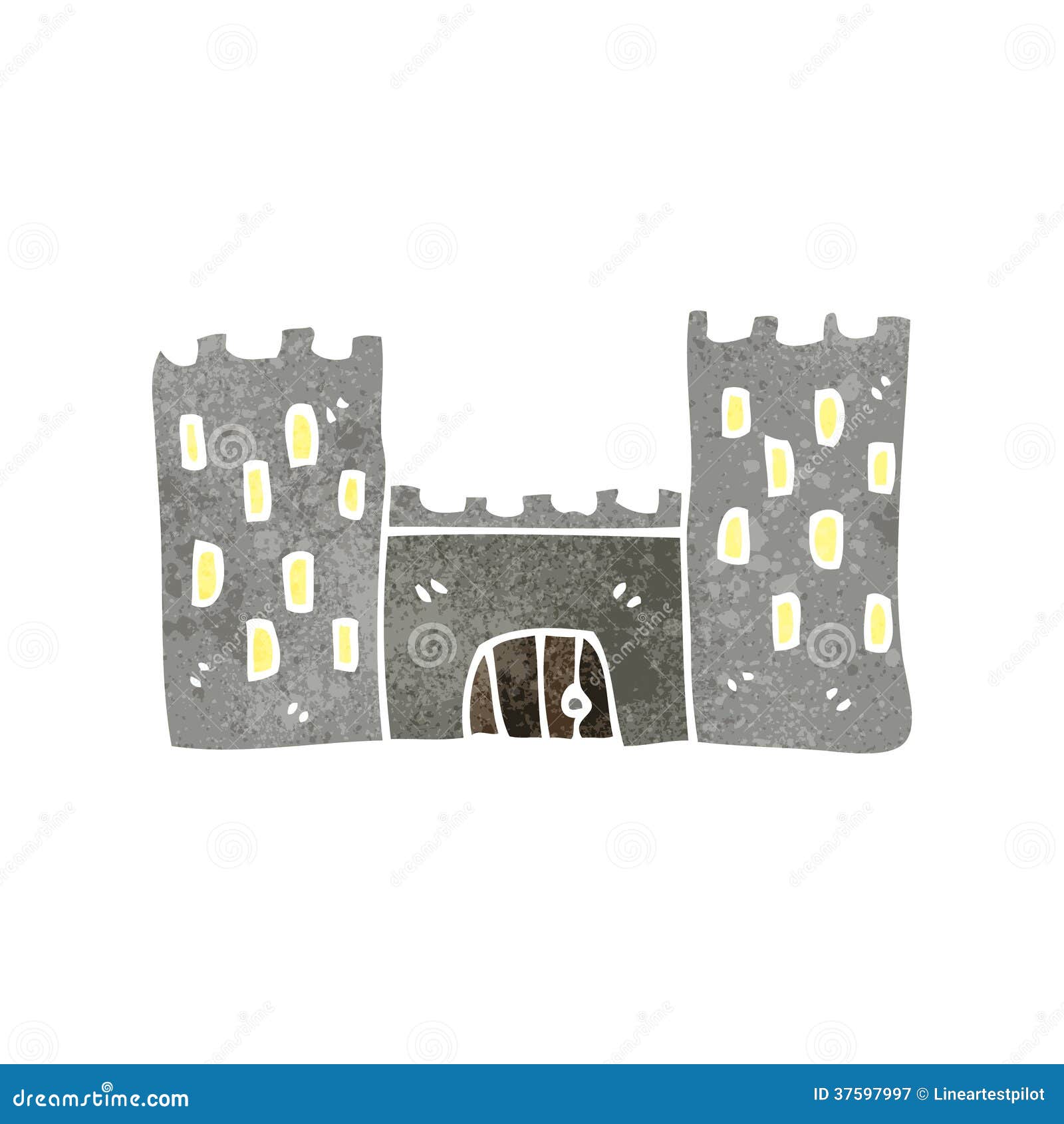 Retro cartoon castle stock vector. Illustration of fashioned - 37597997