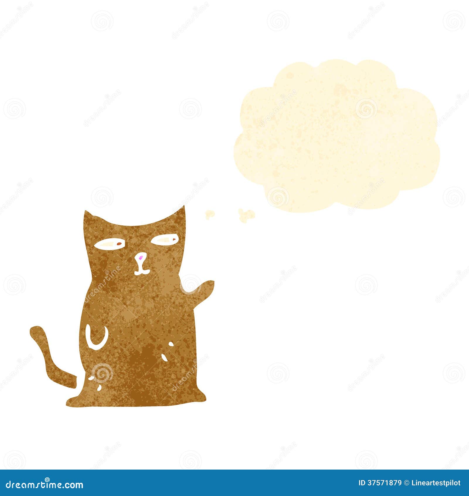 Retro cartoon cat stock vector. Illustration of hand - 37571879