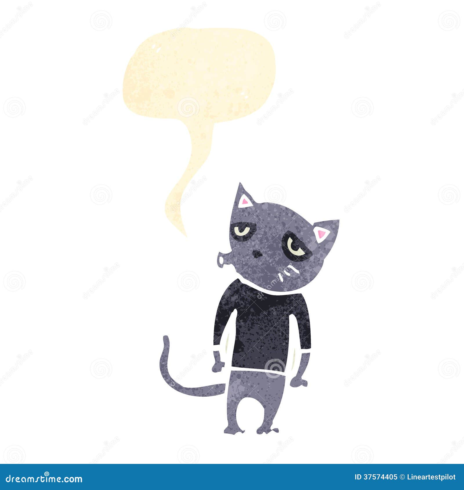 Retro cartoon cat stock vector. Illustration of traditional - 37574405