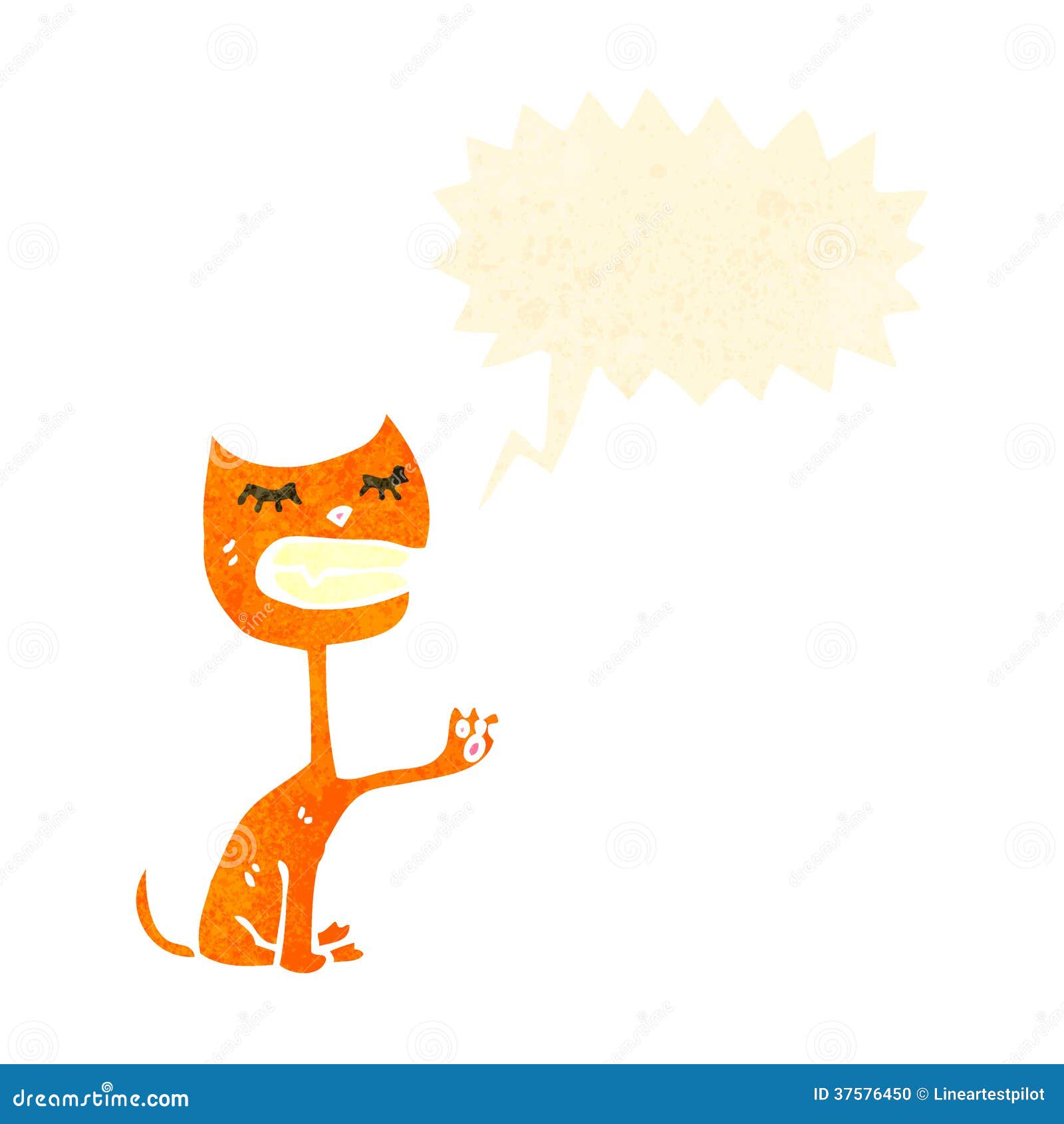 Retro cartoon cat stock vector. Illustration of quirky - 37576450