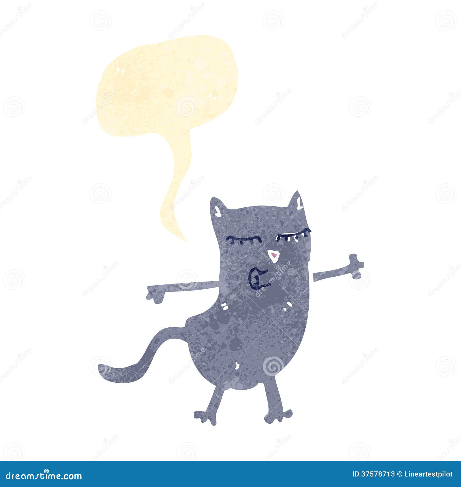 Retro cartoon cat stock vector. Illustration of quirky - 37578713