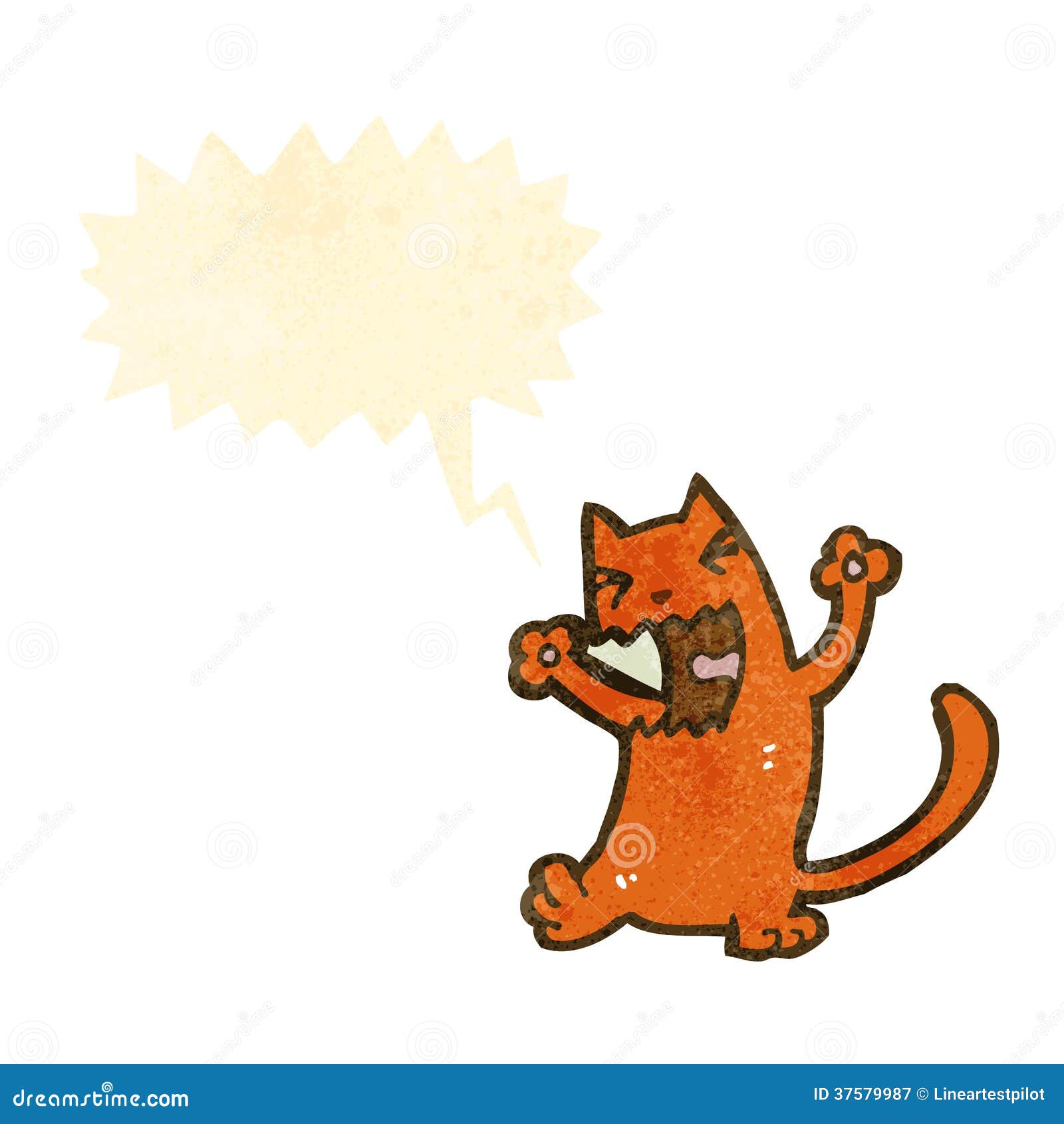 Retro cartoon cat stock vector. Illustration of funny - 37579987