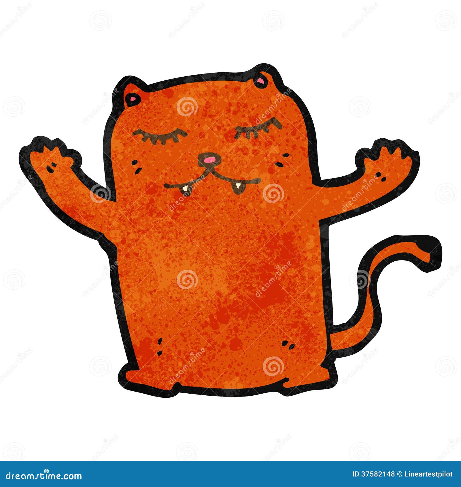 Retro cartoon cat stock vector. Illustration of animals - 37582148