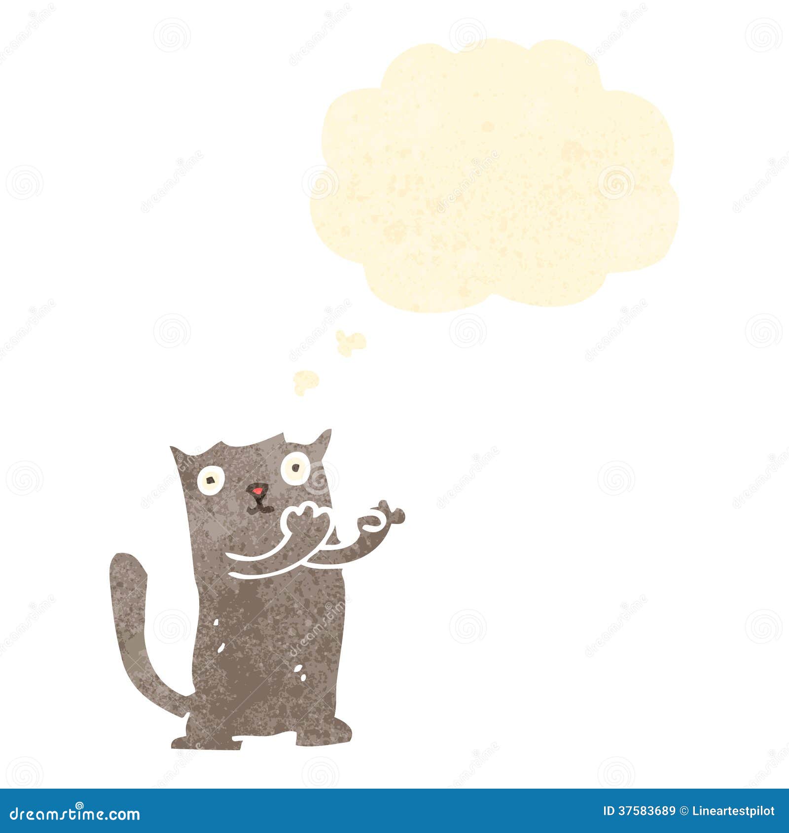 Retro cartoon cat stock illustration. Illustration of animals - 37583689