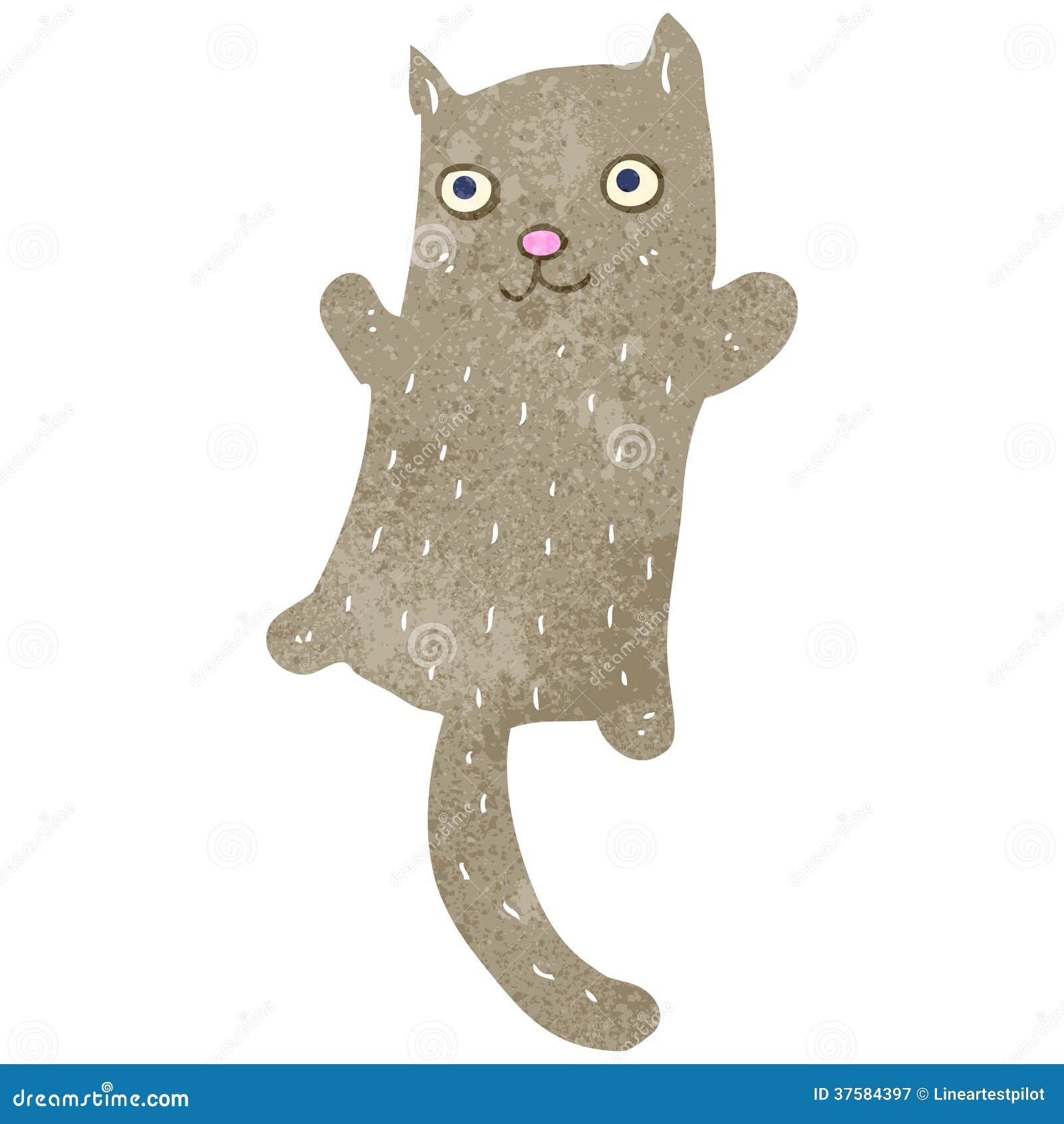 Retro cartoon cat stock illustration. Illustration of painted - 37584397