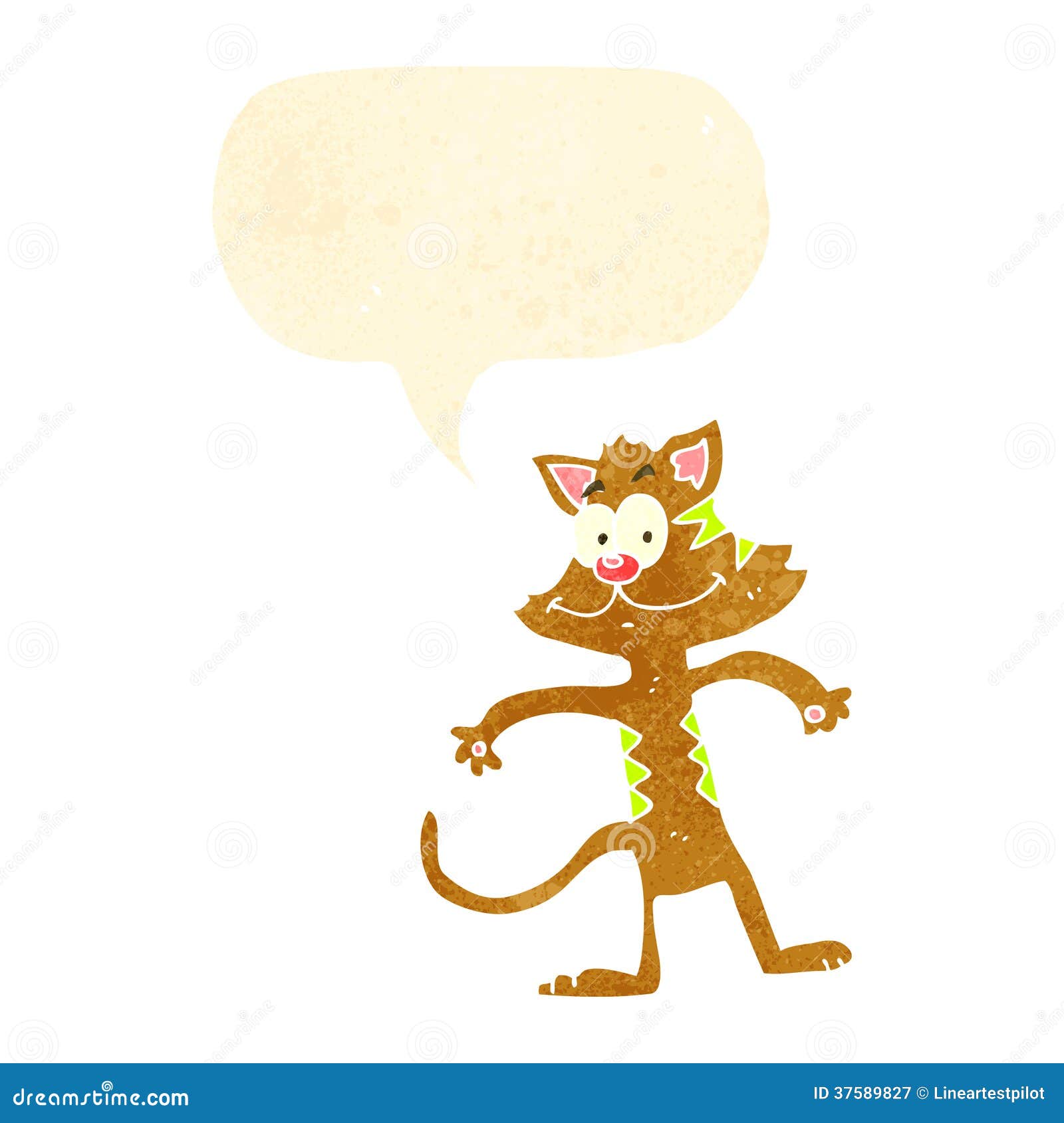 Retro cartoon cat stock vector. Illustration of drawn - 37589827