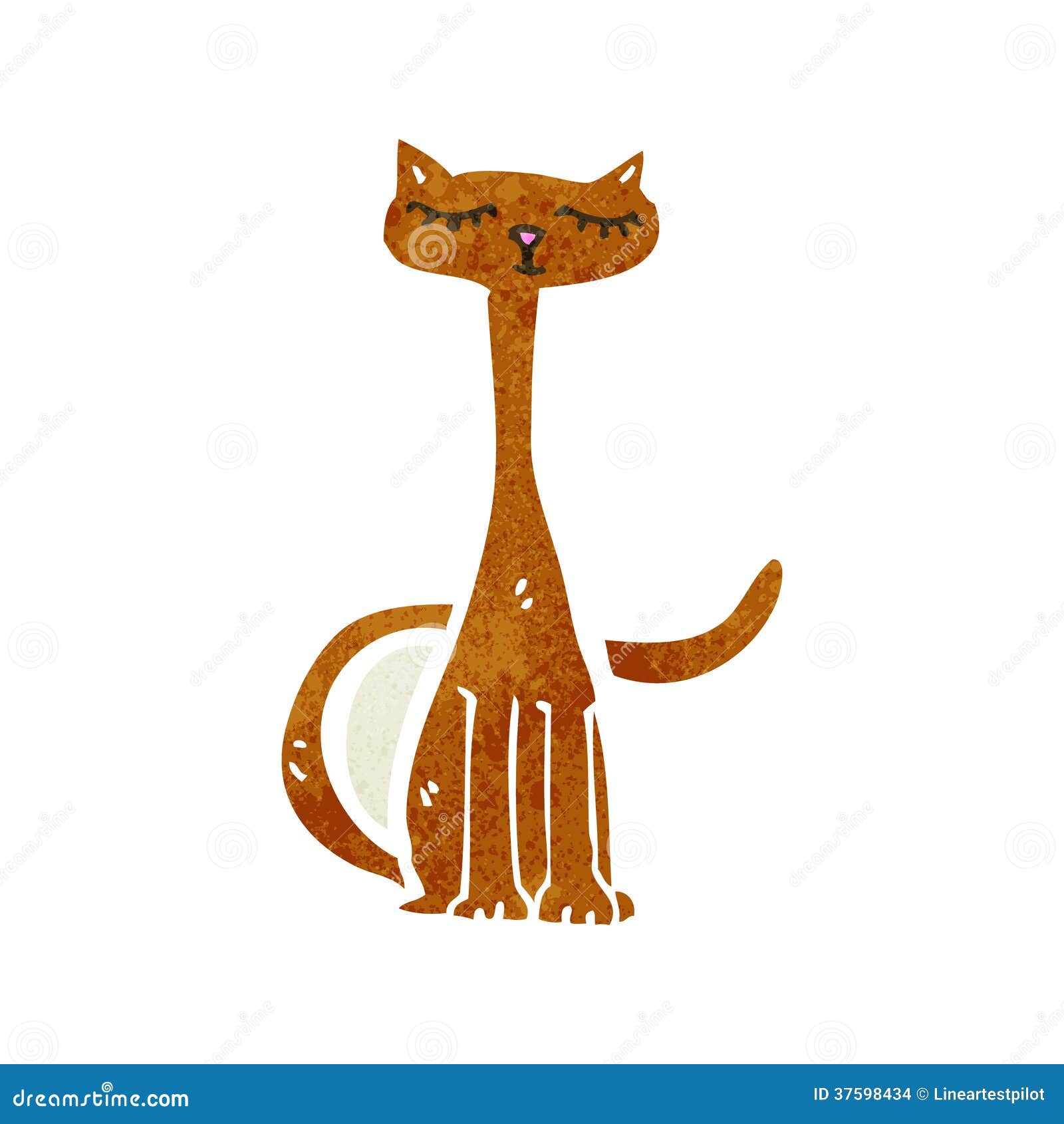 Retro cartoon cat stock vector. Illustration of funny - 37598434