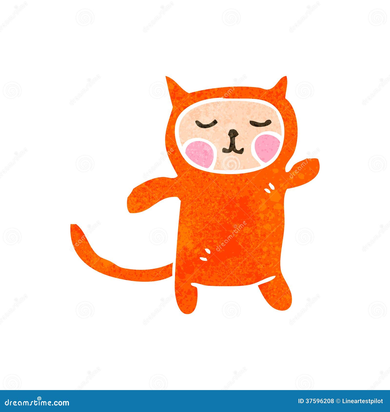 Retro cartoon cat costume stock illustration. Illustration of artwork ...