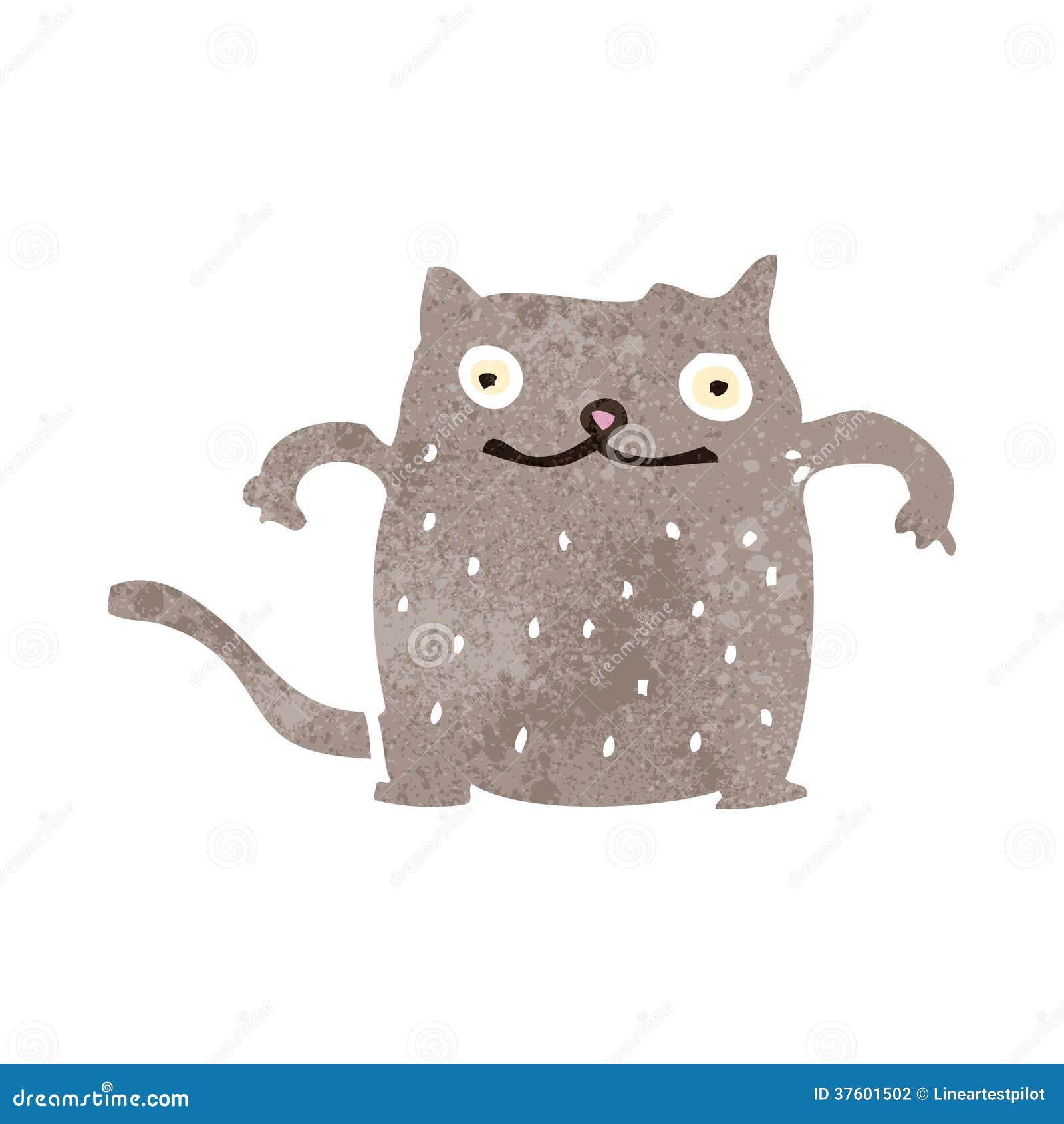 Retro cartoon cat stock illustration. Illustration of animals - 37601502