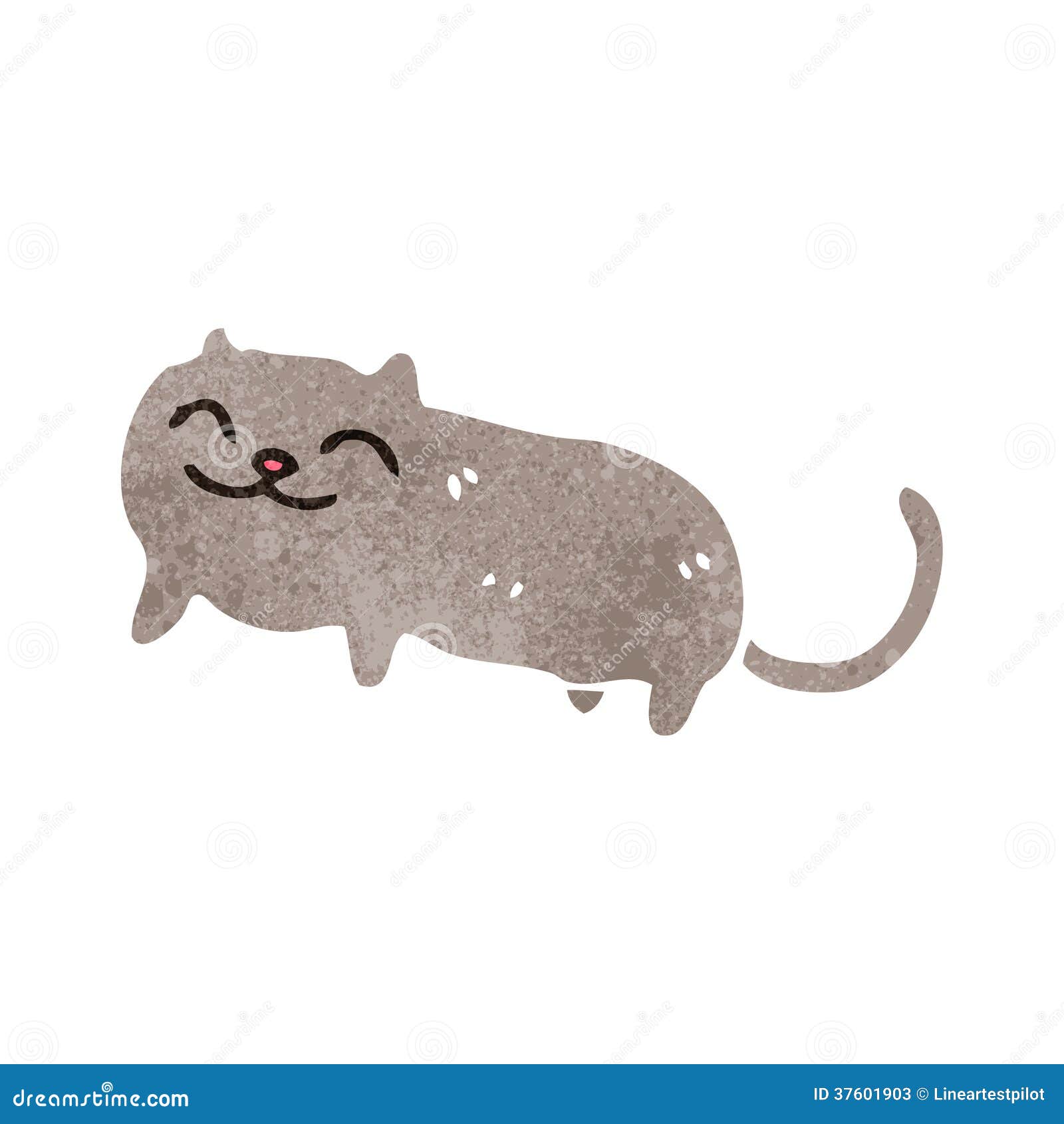 Retro cartoon cat stock illustration. Illustration of quirky - 37601903