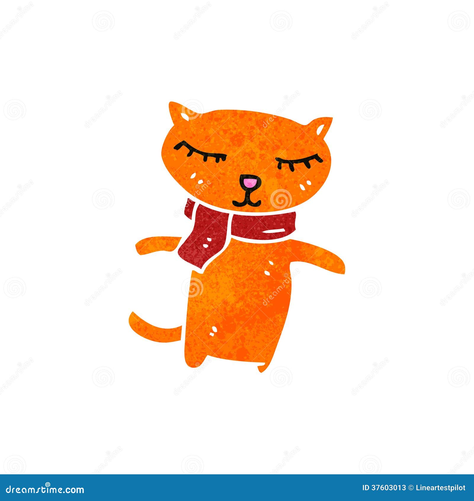 Retro cartoon cat stock illustration. Illustration of character - 37603013
