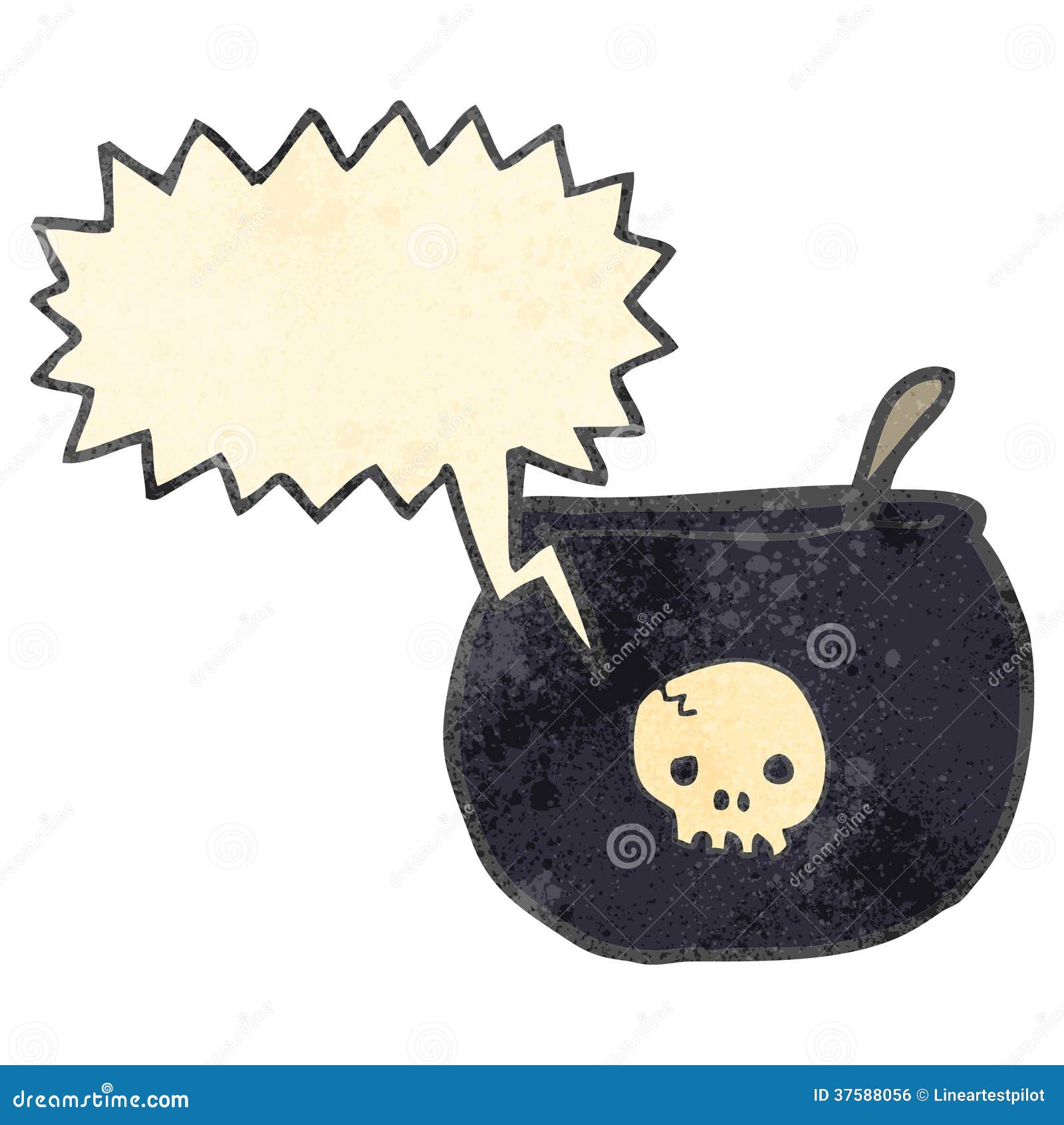 Retro cartoon cauldron stock vector. Illustration of cartoon - 37588056
