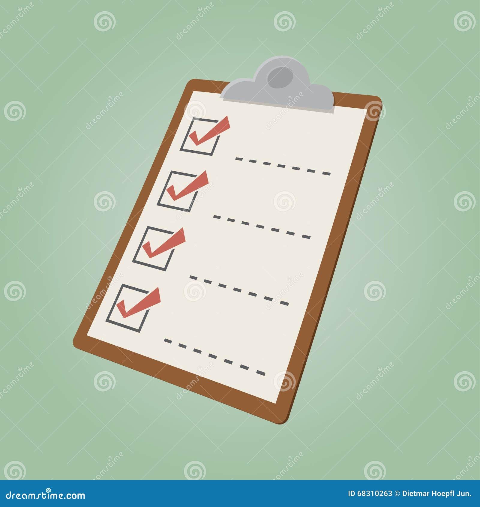 Retro cartoon checklist stock vector. Illustration of retro - 68310263