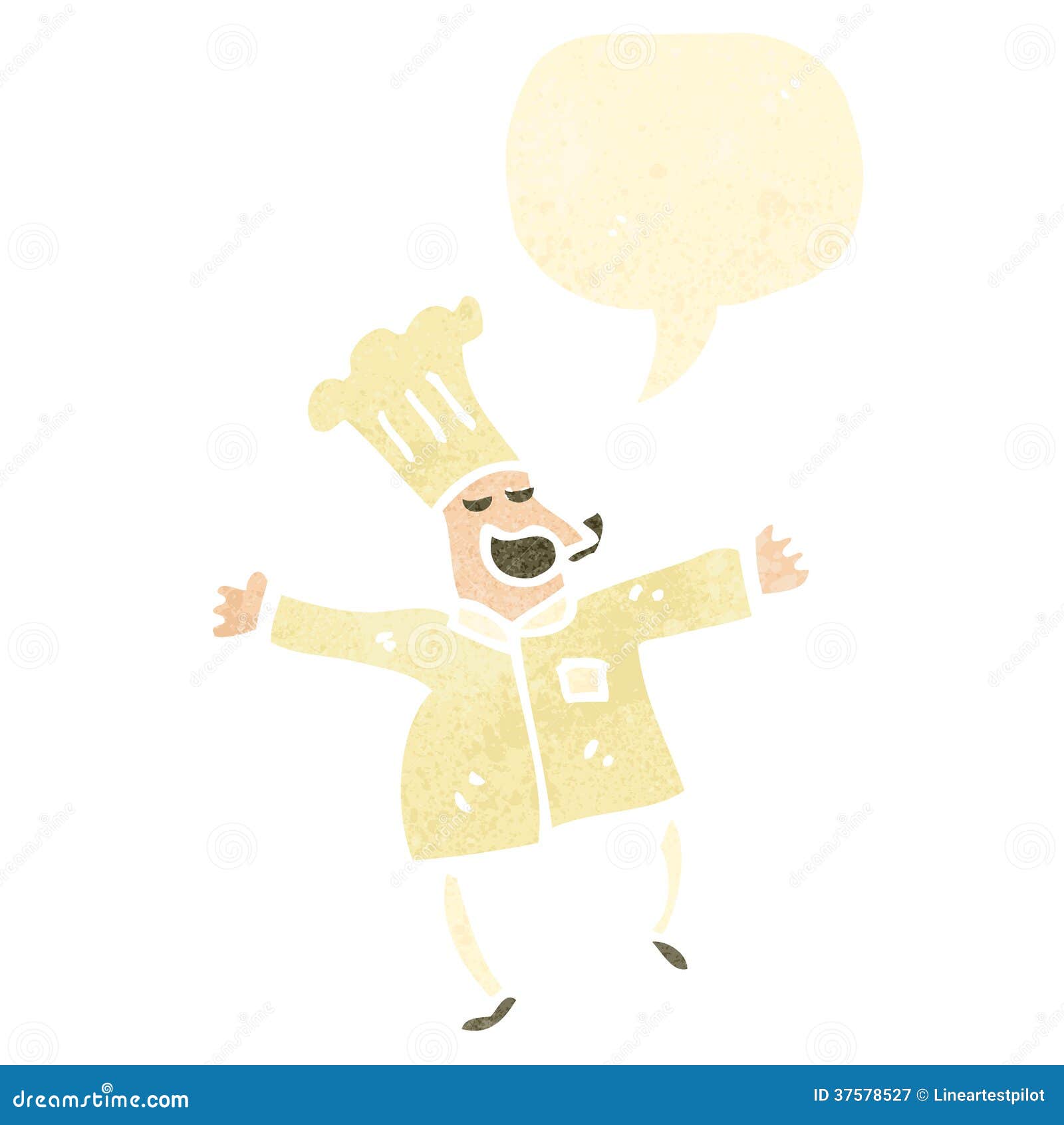 Retro cartoon,chef stock vector. Illustration of drawn - 37578527