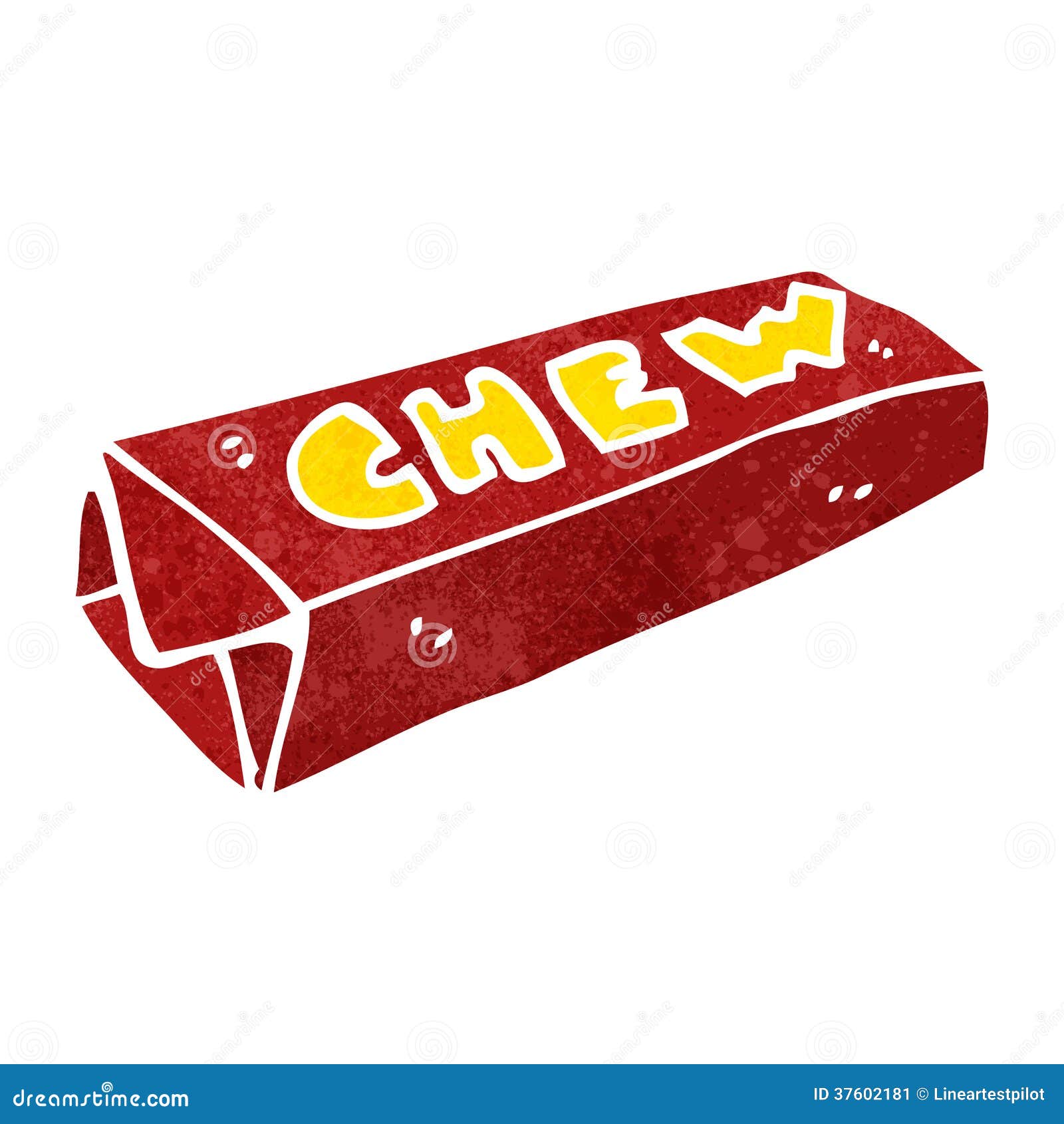 Retro cartoon chewing gum stock illustration. Illustration of painted ...