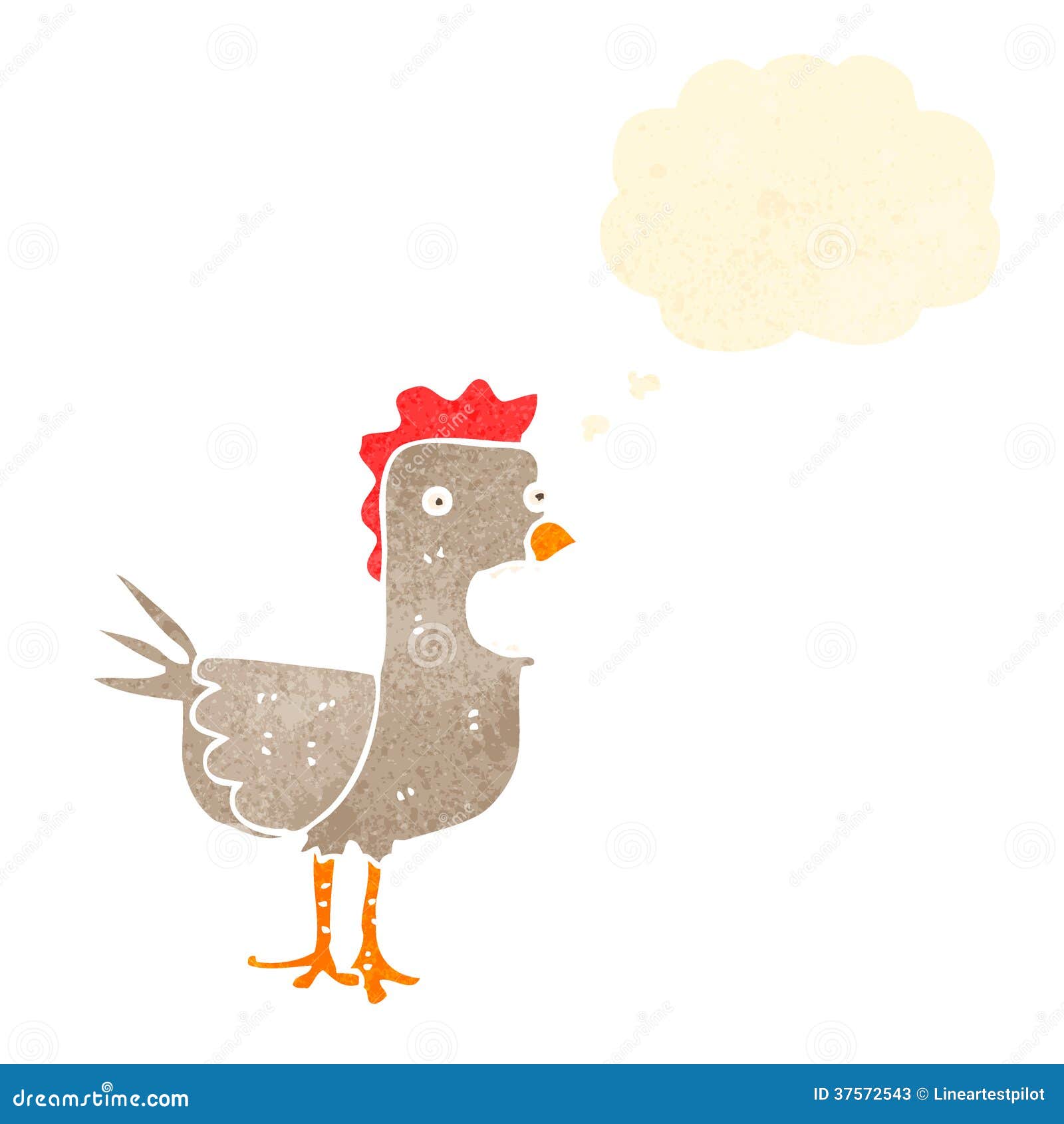 Retro cartoon chicken stock vector. Illustration of traditional - 37572543